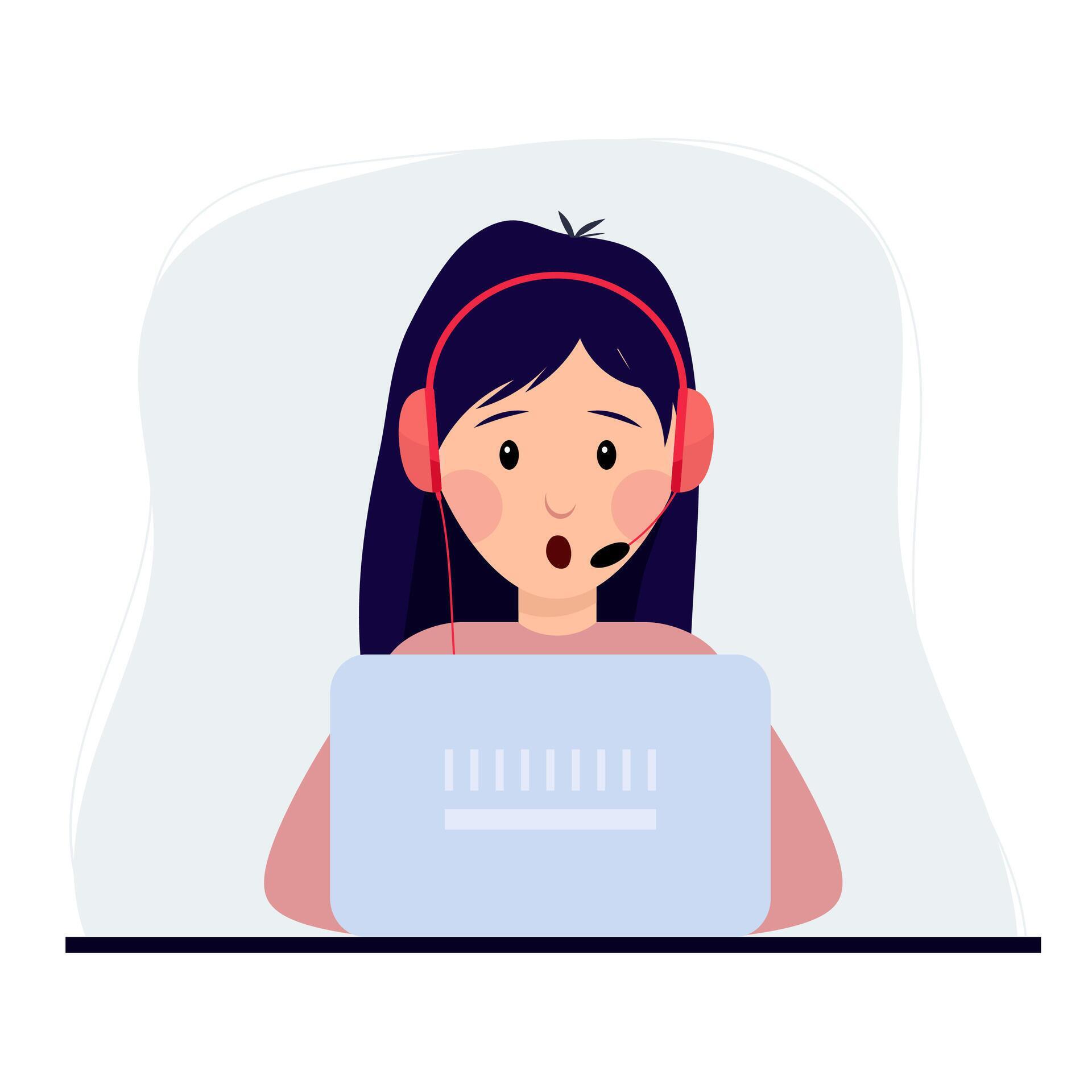 Call center, hotline Customer support service. Call center operator ...