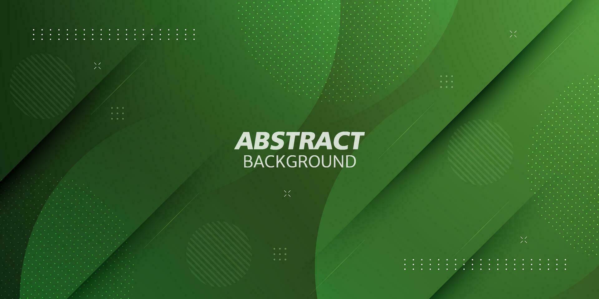 Simple abstract dark green background with circle shape, shadow and line pattern. Eps10 vector ...