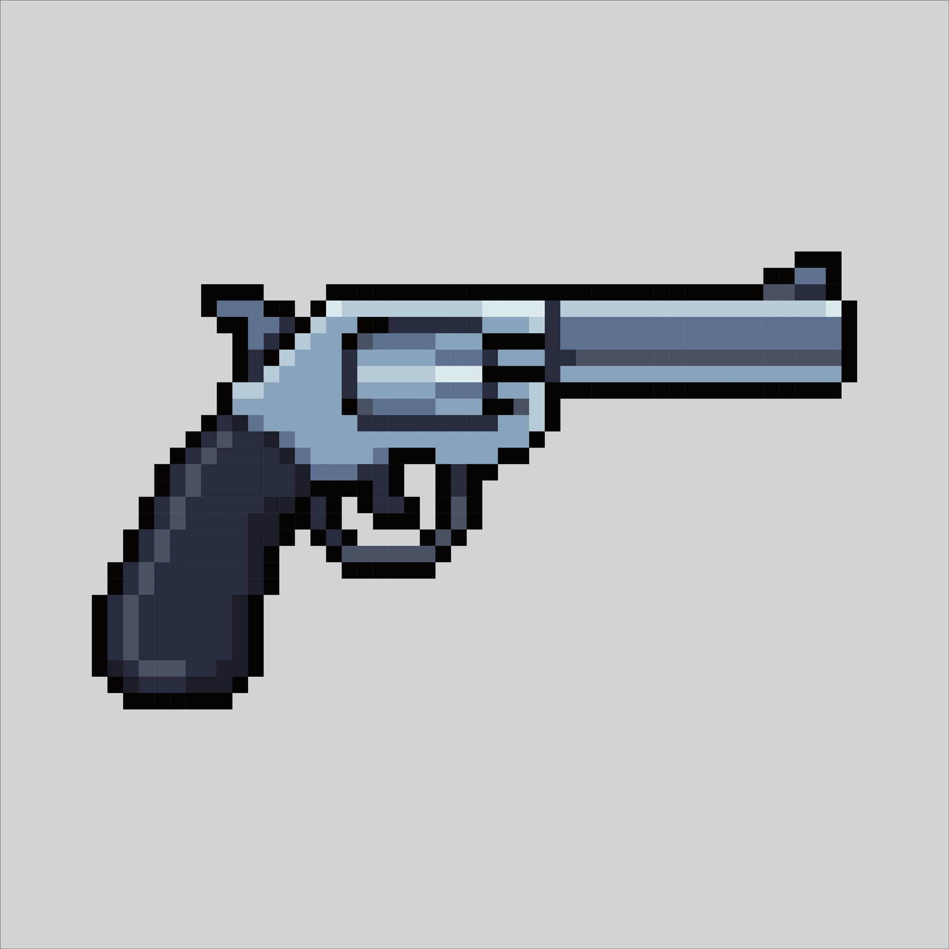 Pixel art Pistol. Pixelated Pistol. Pistol Roulette Gun Weapon icons background pixelated for ...