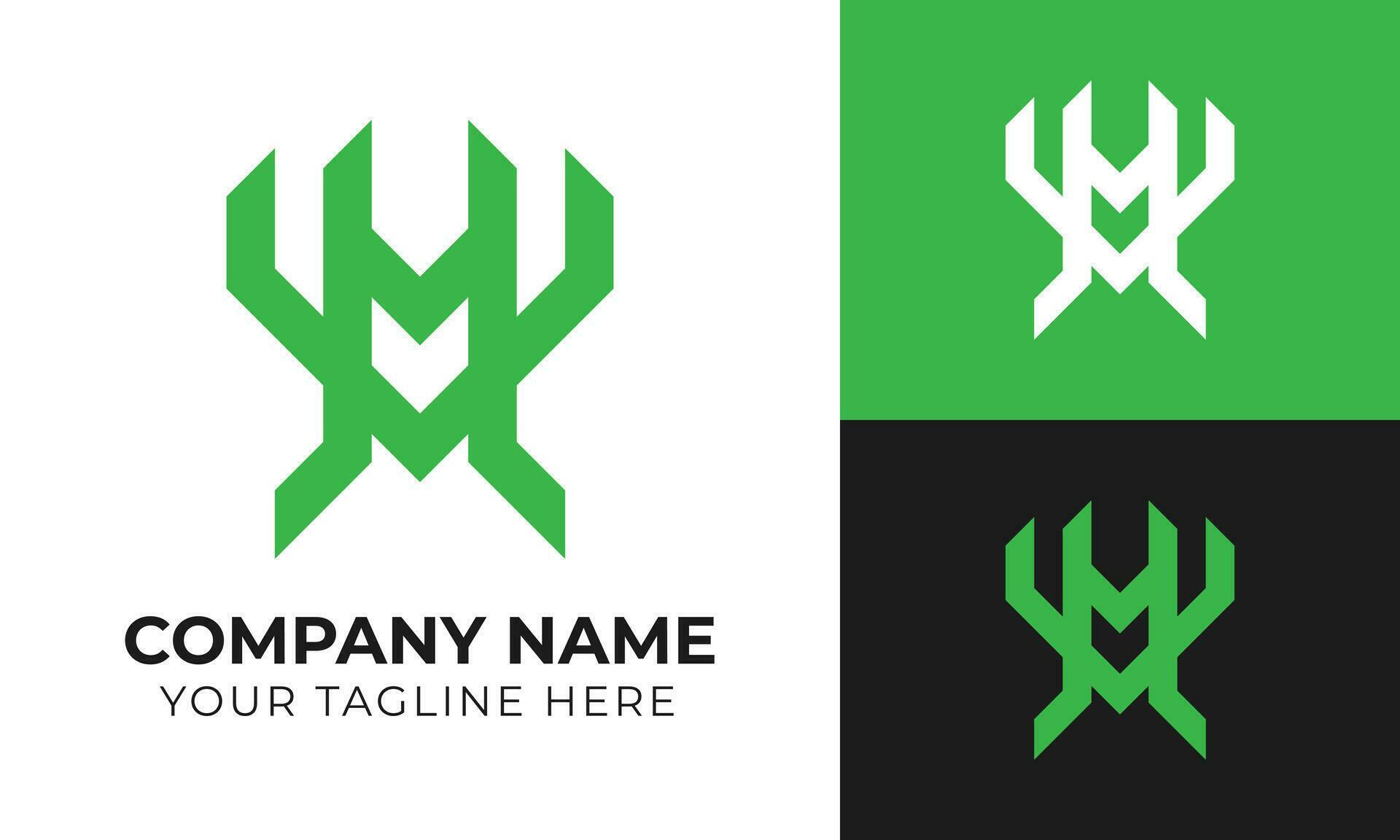 Creative modern minimal monogram abstract initial letter mvm logo design template Free Vector ...