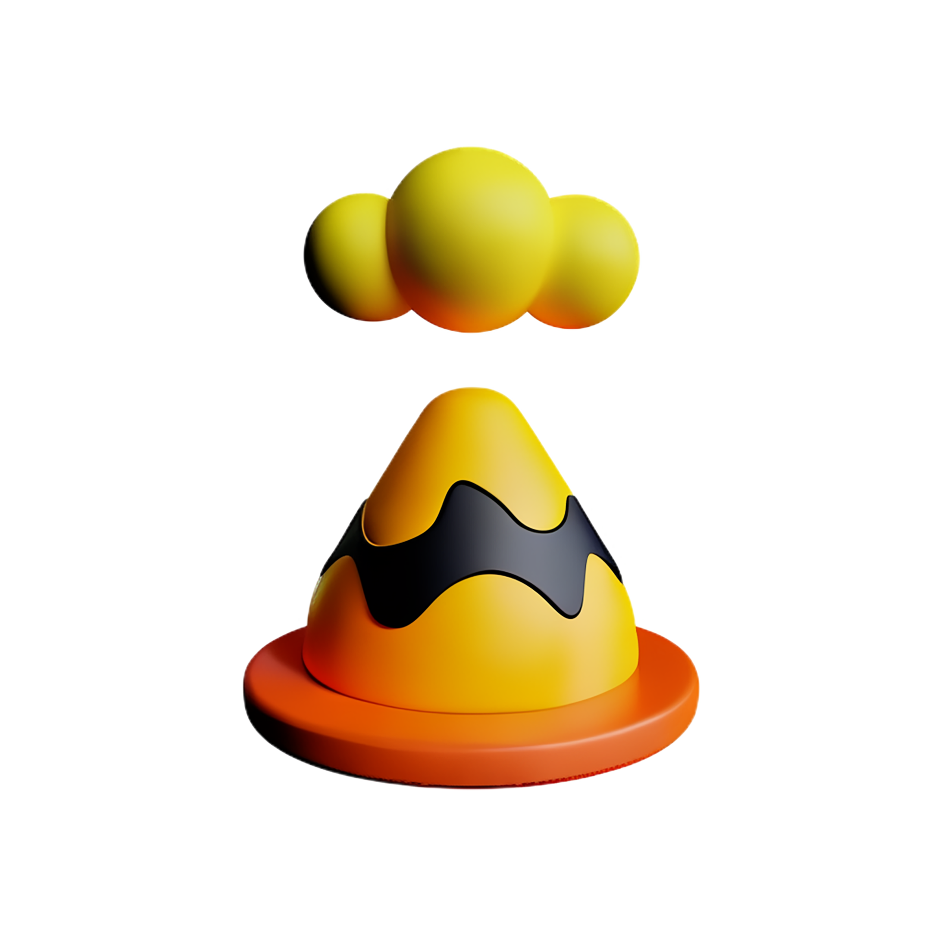 volcano 3d rendering icon illustration 29434832 PNG