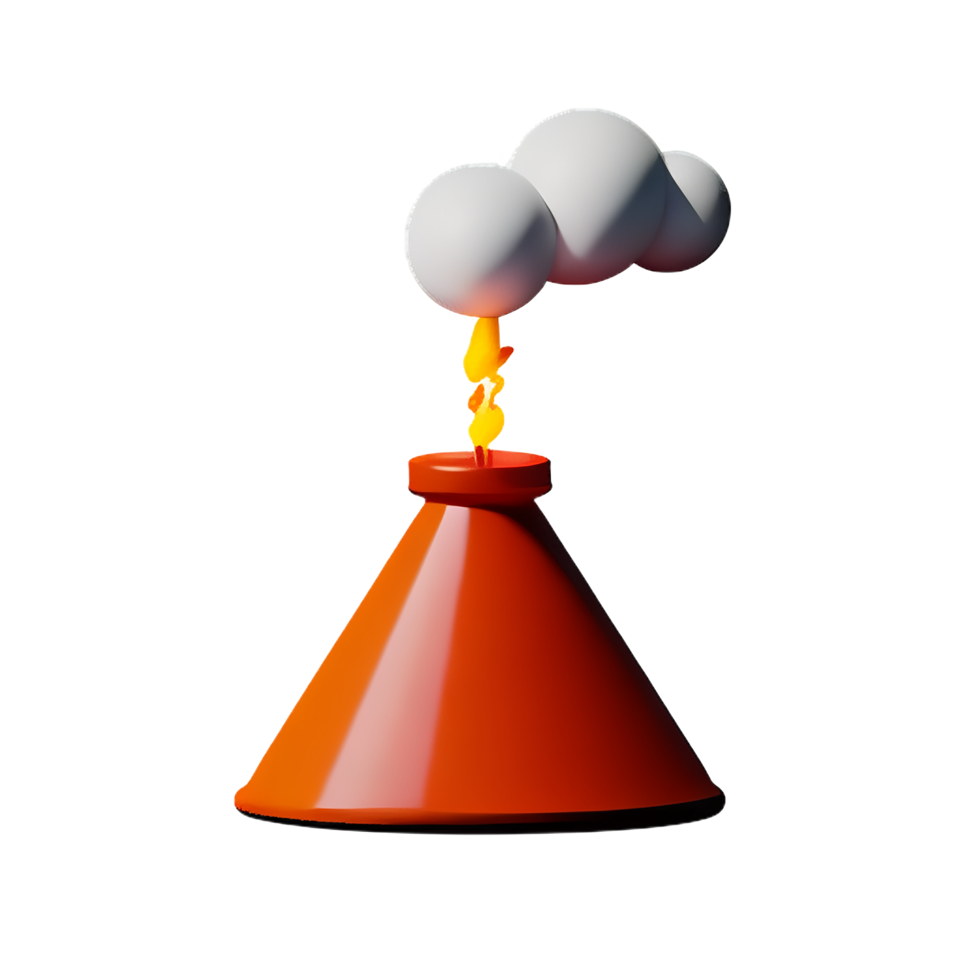 volcano 3d rendering icon illustration 29435830 PNG