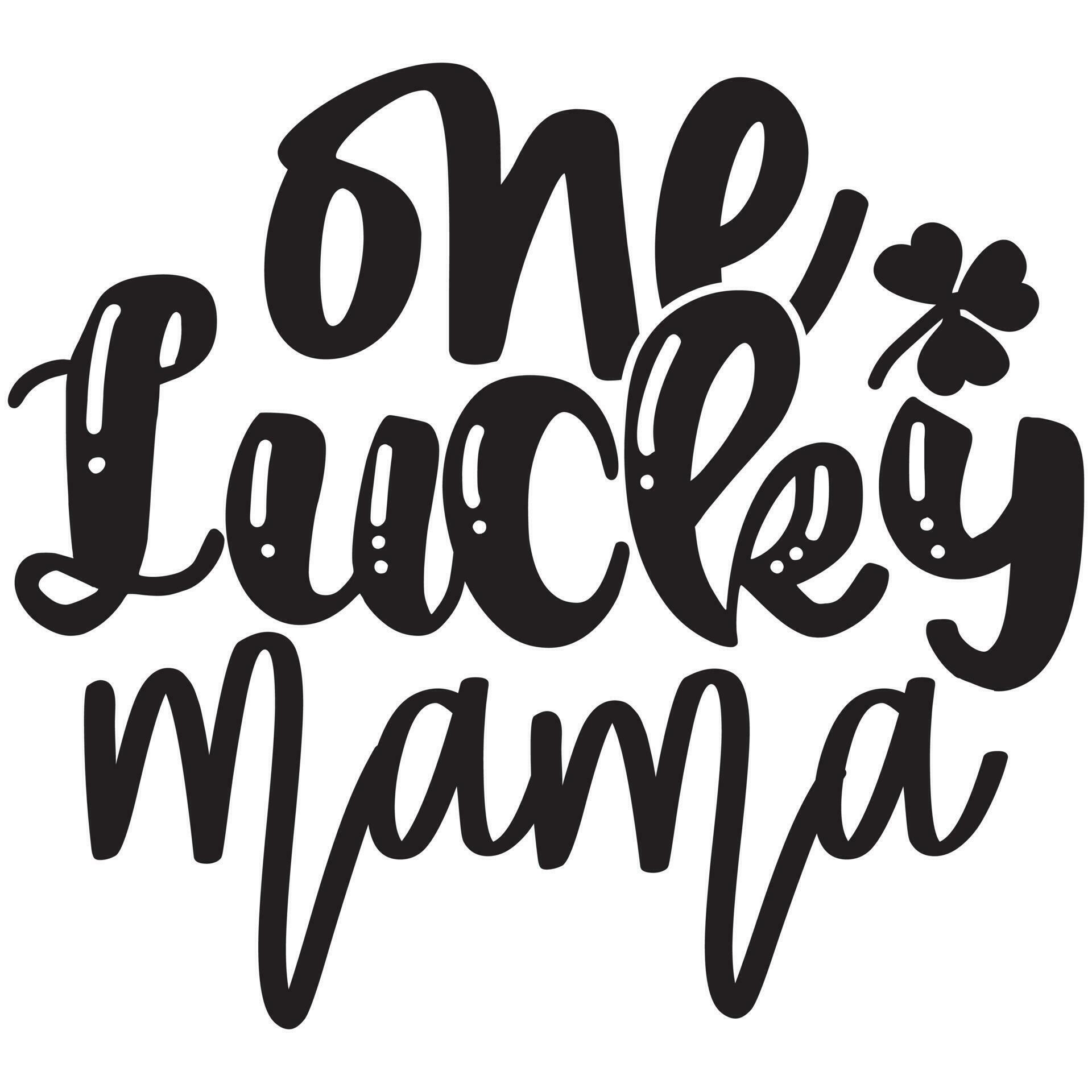 One Lucky Mama 29444782 Vector Art At Vecteezy