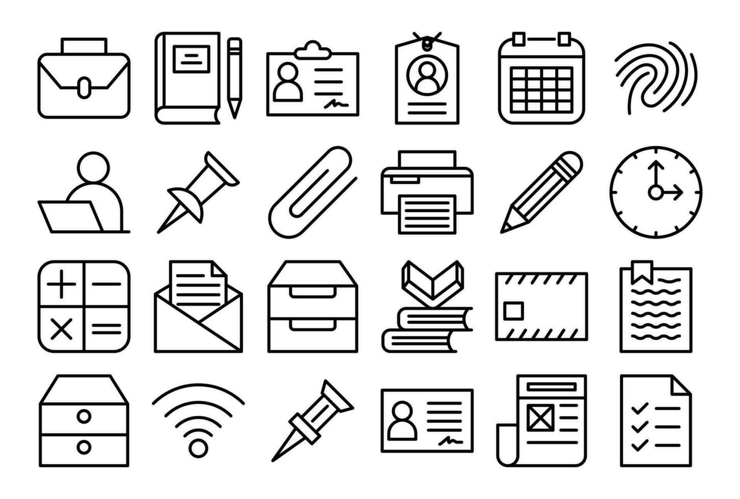 office outline icons set. The collections include for web design,app design, software design ...