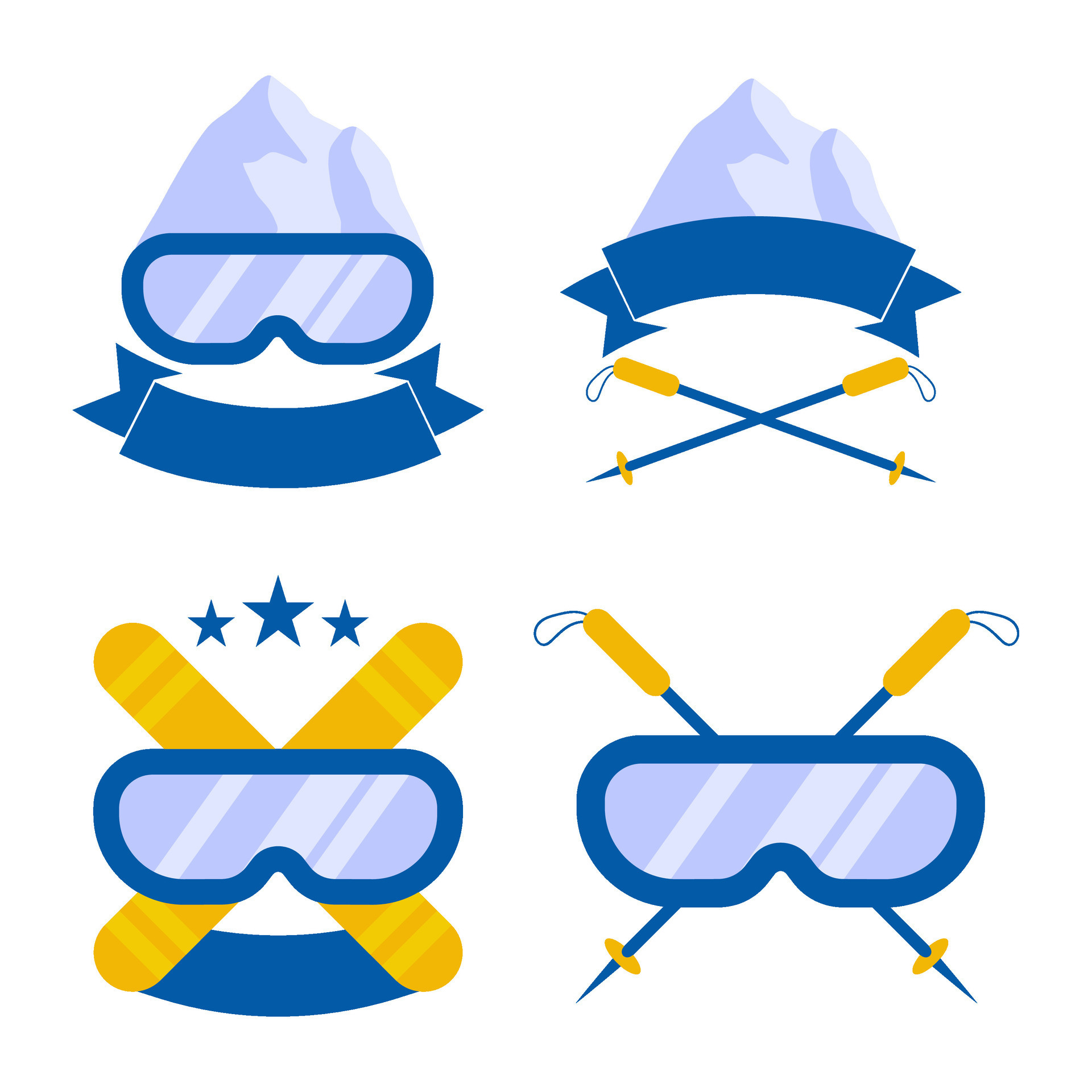 ski winter sport badge 29453030 Vector Art at Vecteezy
