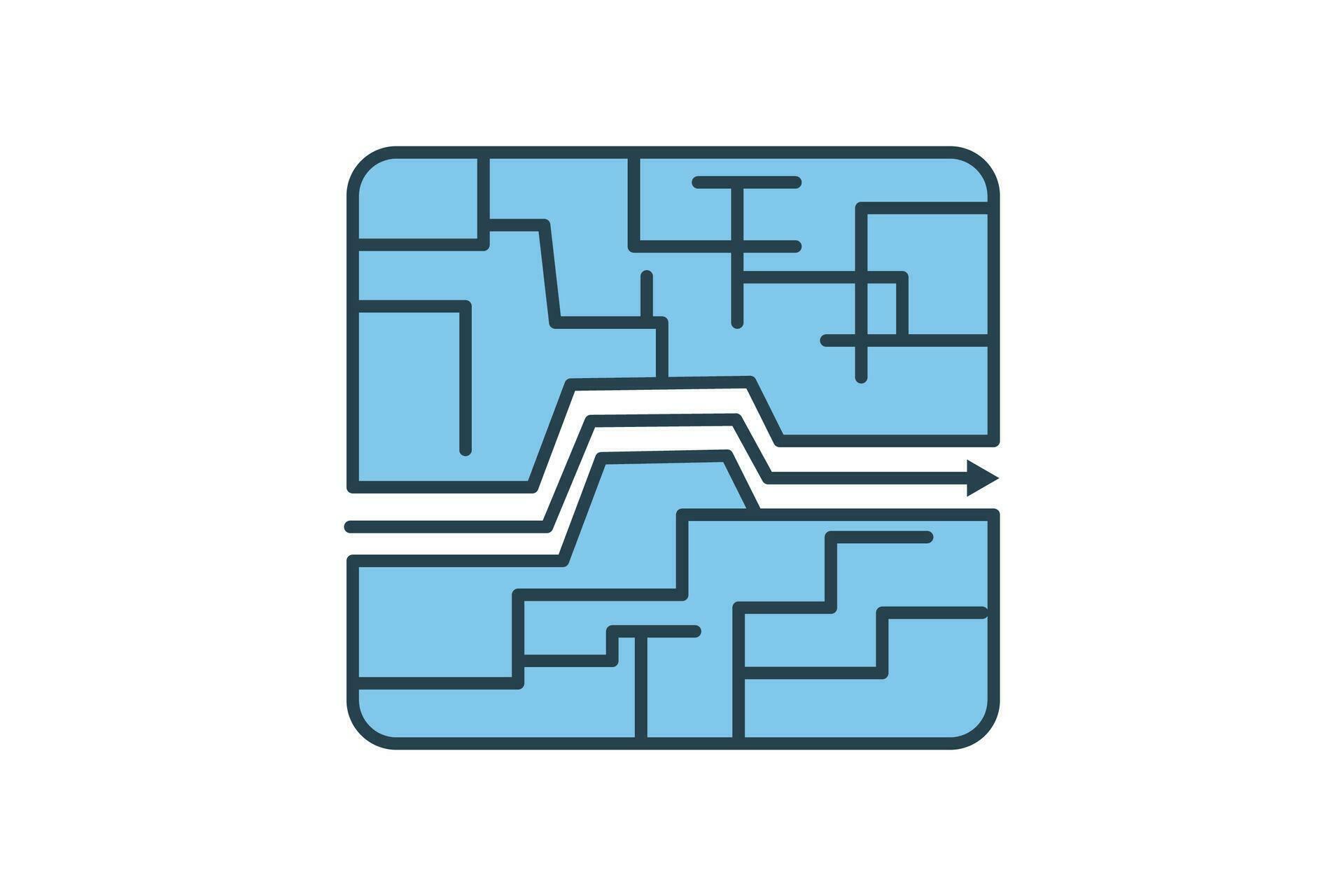 Maze icon. Icon related to problem solving. icon suitable for web site design, app, user ...