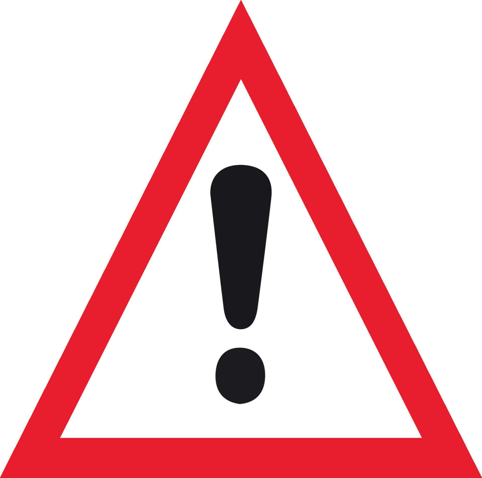 a red and black warning sign with an exclamation mark 29461347 Vector Art at Vecteezy