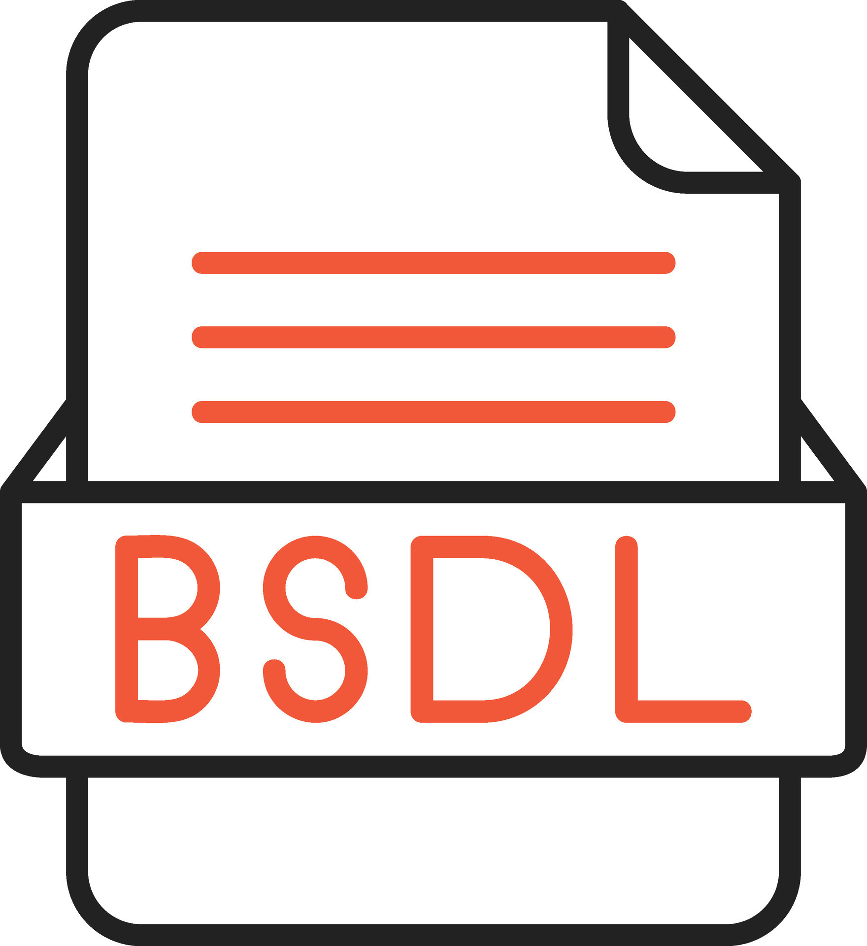 Bsdl File Format Vector Icon 29463044 Vector Art At Vecteezy