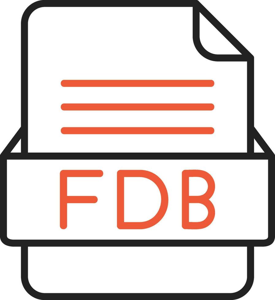 Fdb File Format Vector Icon 29463475 Vector Art At Vecteezy
