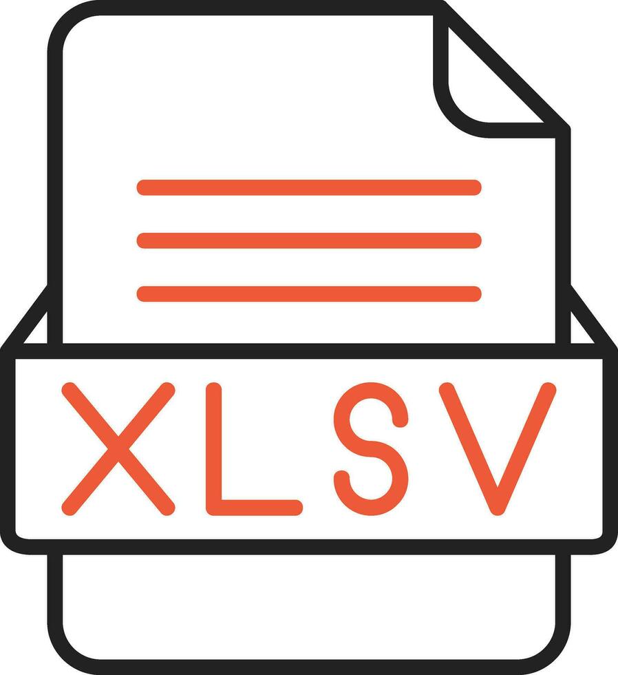 Xlsv File Format Vector Icon 29463700 Vector Art At Vecteezy
