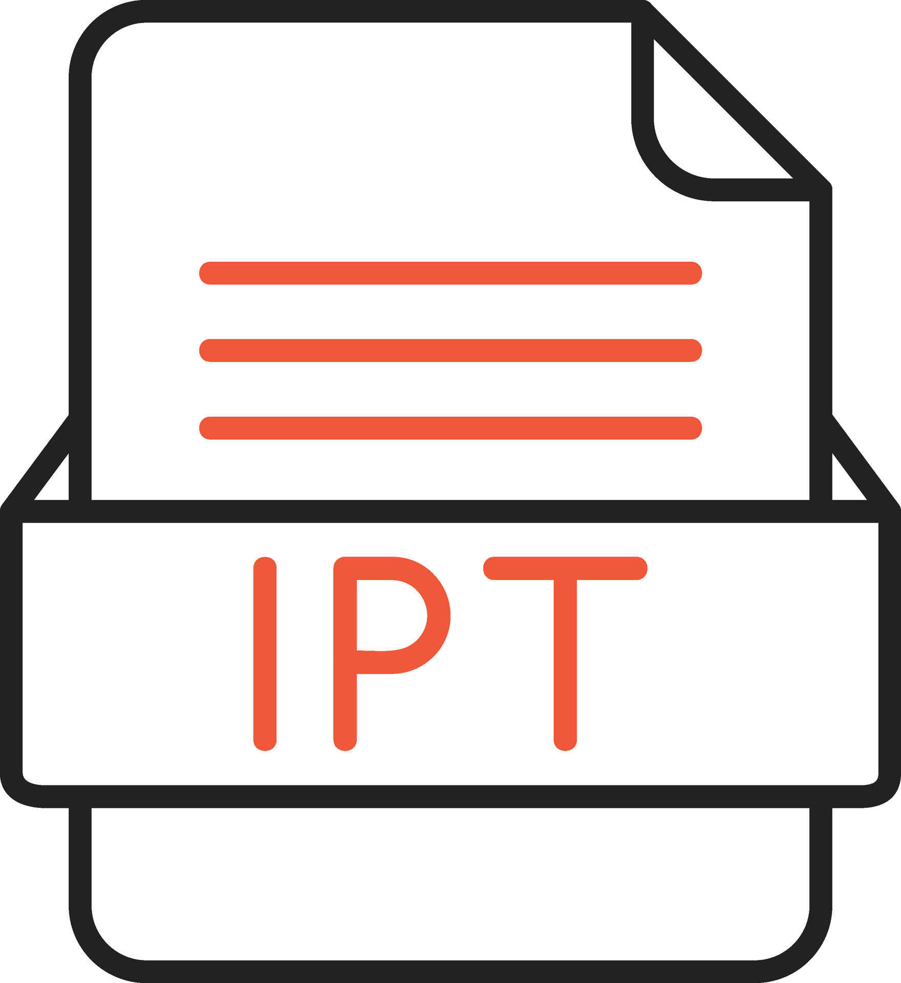 Ipt File Format Vector Icon 29463818 Vector Art At Vecteezy