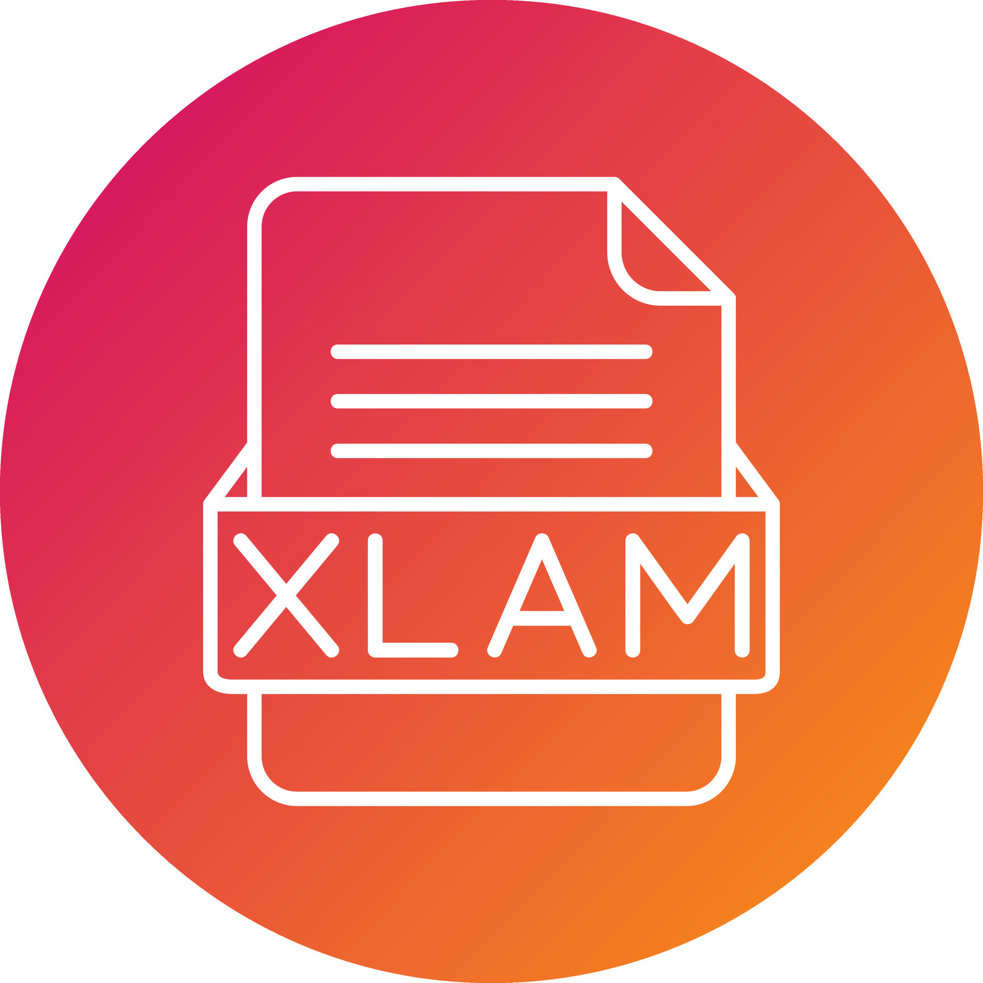 Xlam File Format Vector Icon 29463838 Vector Art At Vecteezy