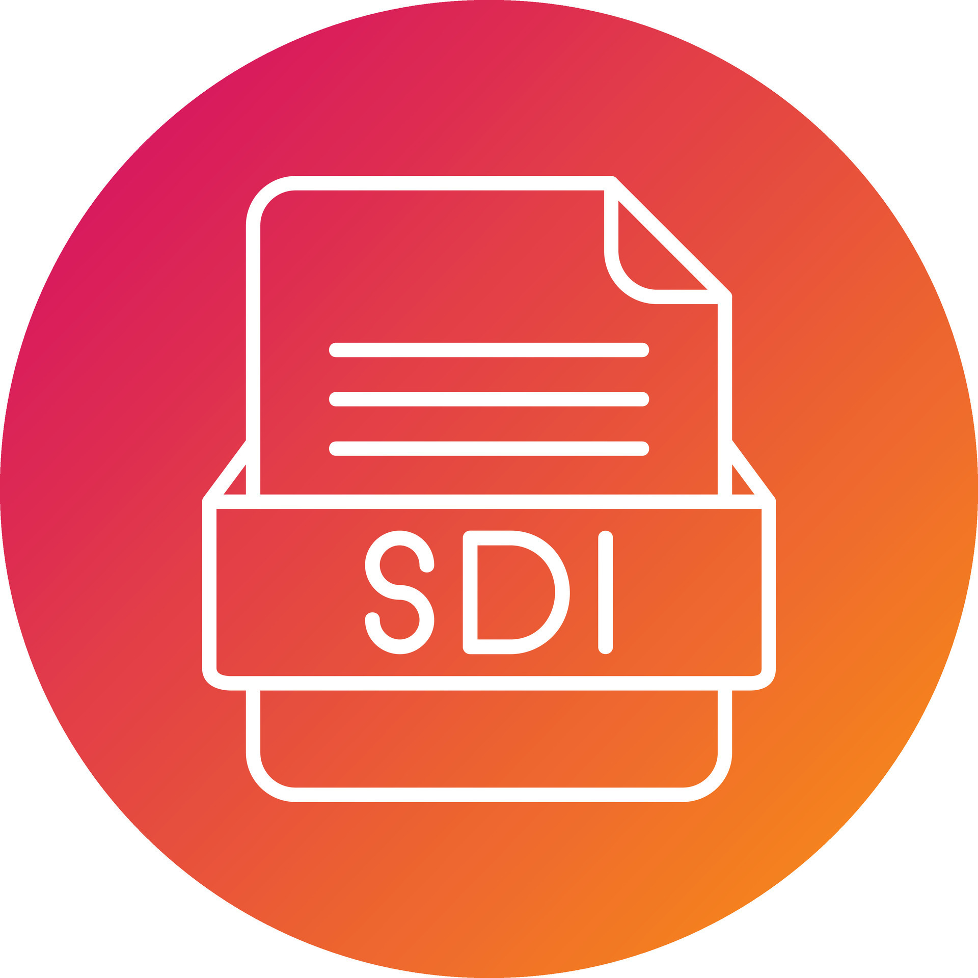 Sdi File Format Vector Icon 29463938 Vector Art At Vecteezy