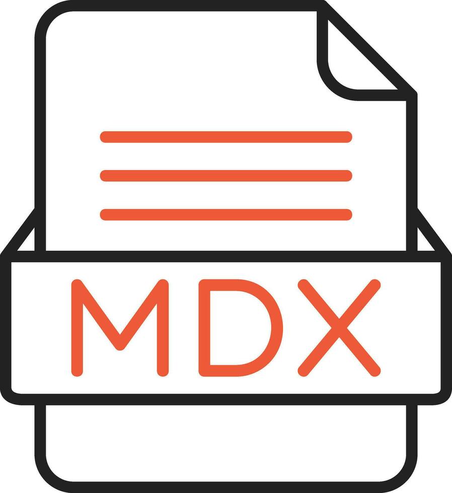 Mdx File Format Vector Icon 29464073 Vector Art At Vecteezy