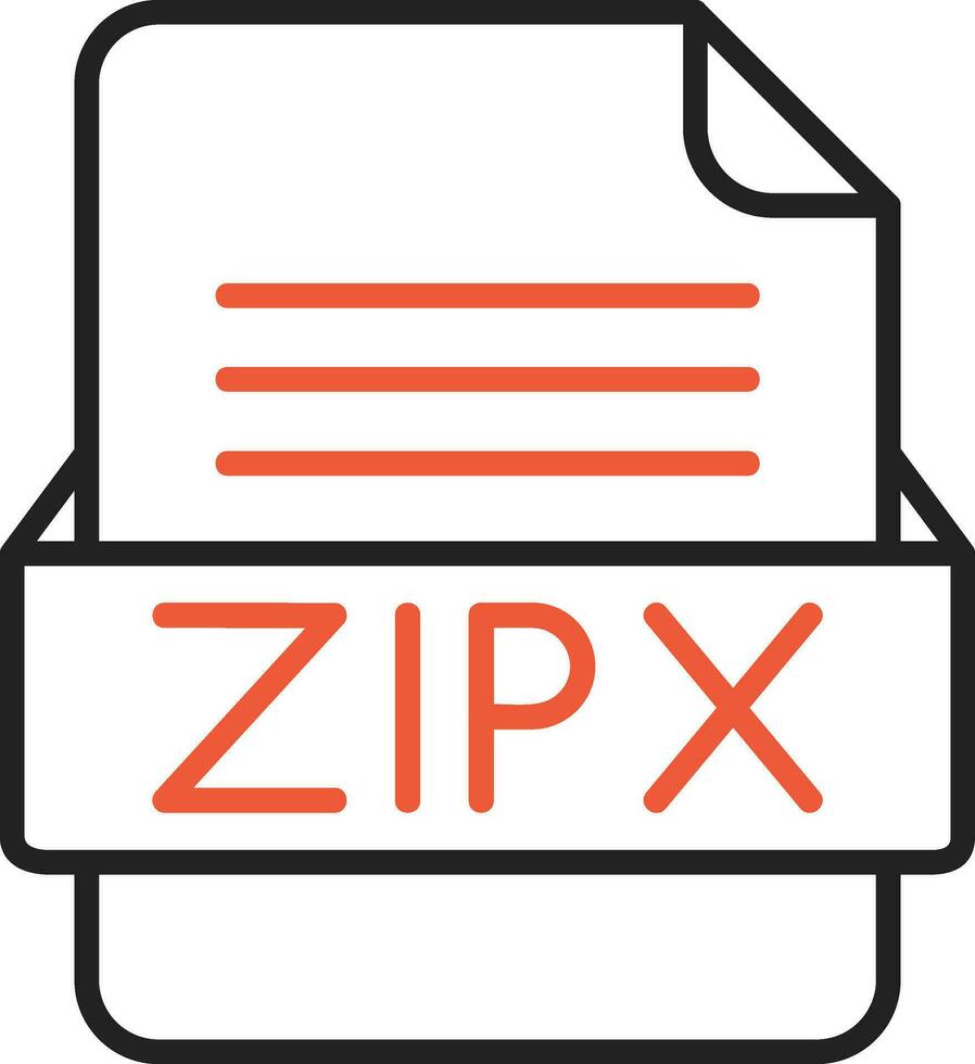ZIPX File Format Vector Icon 29464561 Vector Art at Vecteezy