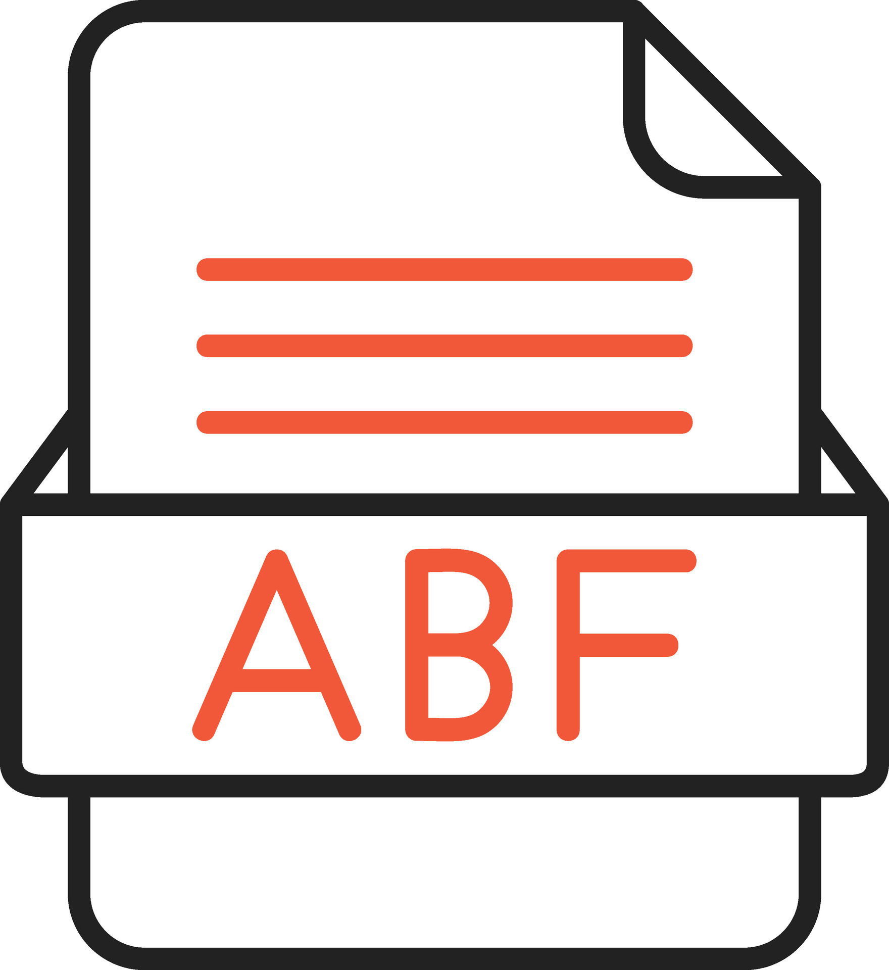 Abf File Format Vector Icon 29464645 Vector Art At Vecteezy