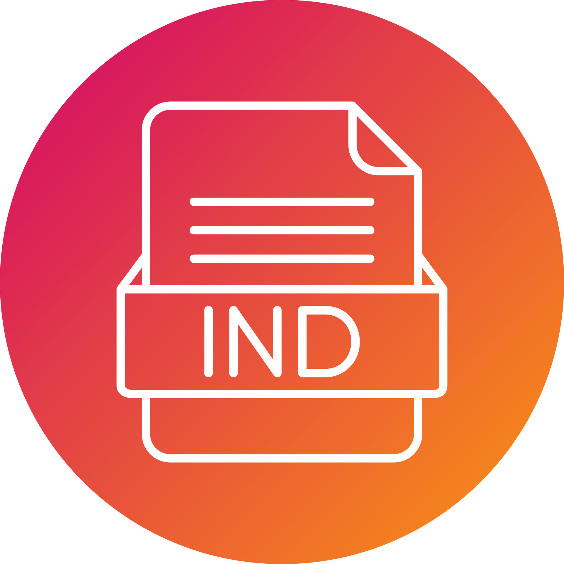 Ind File Format Vector Icon 29464788 Vector Art At Vecteezy