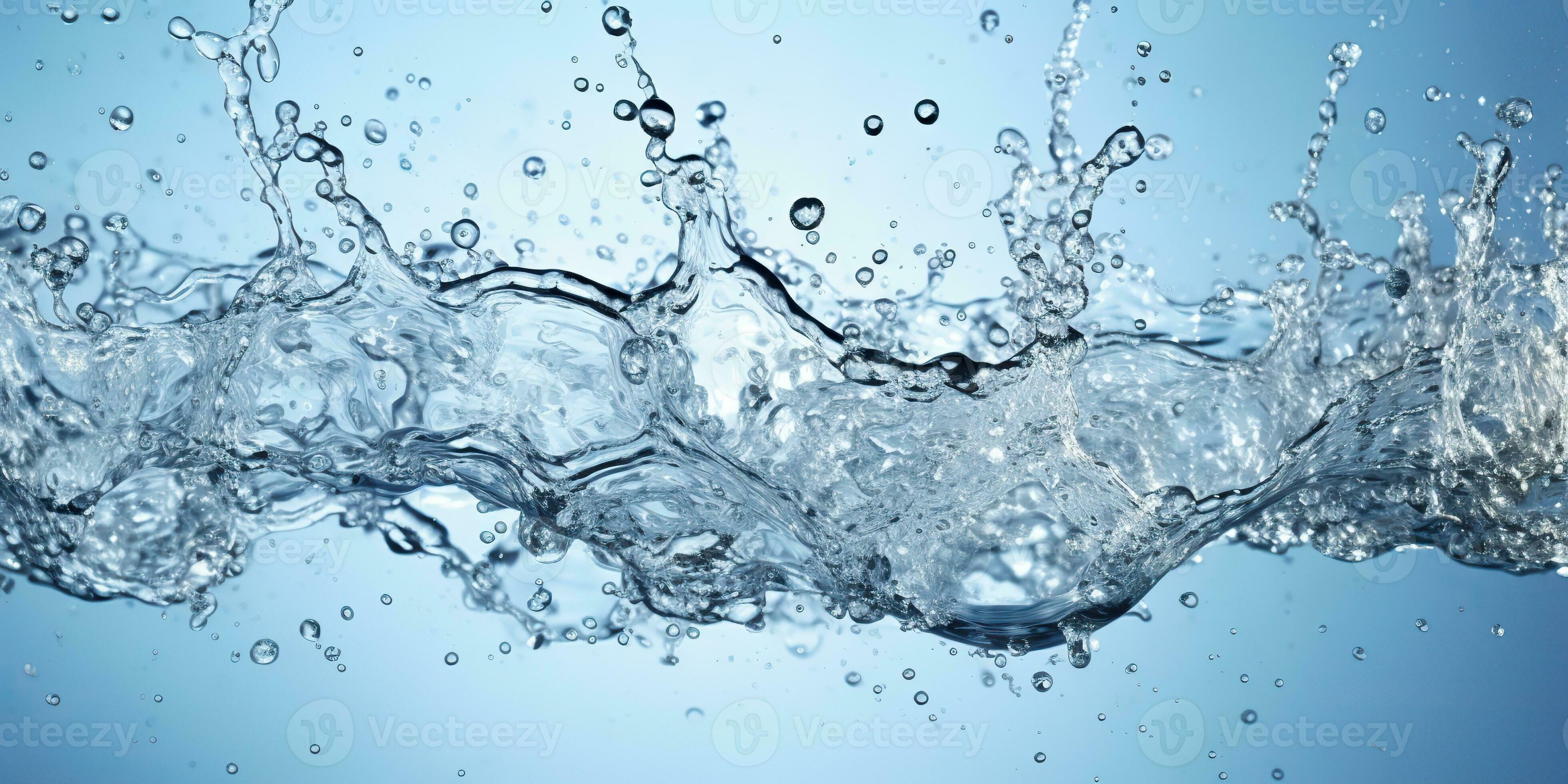 AI Generated. AI Generative. Fresh water splash drop bubble clean sea ocean background ...