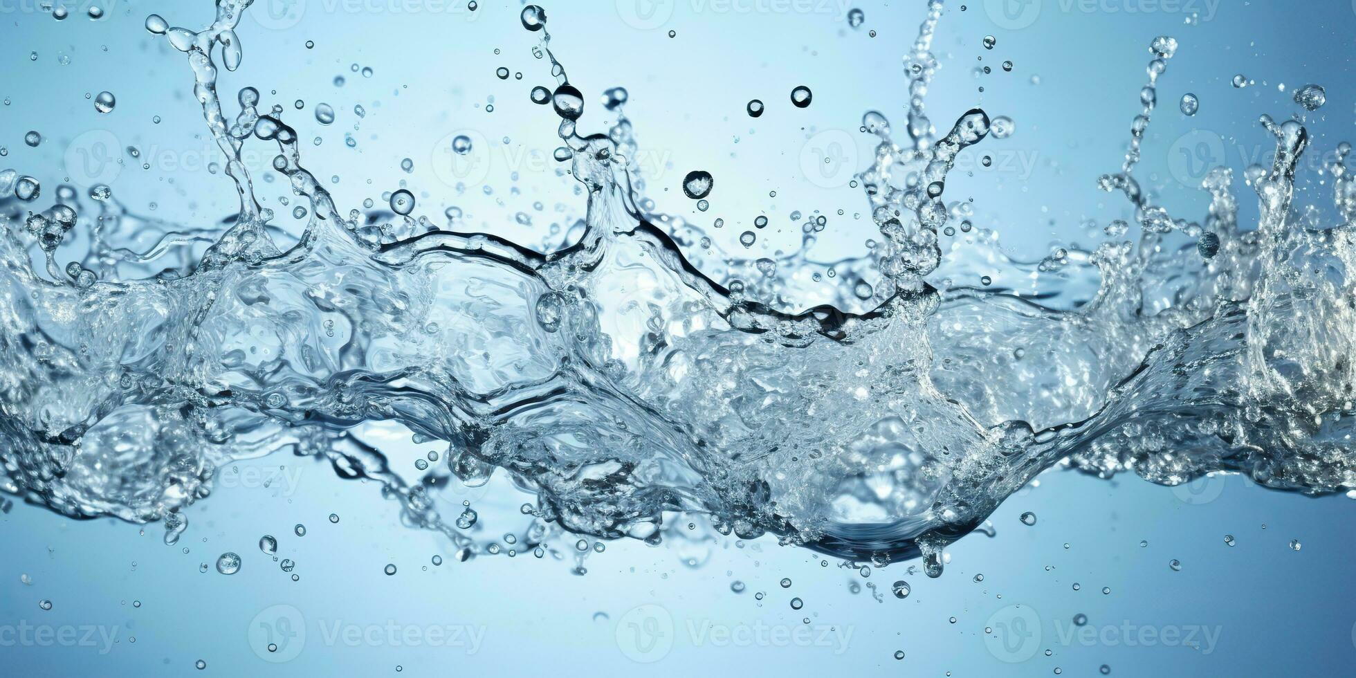 AI Generated. AI Generative. Fresh water splash drop bubble clean sea ocean background ...