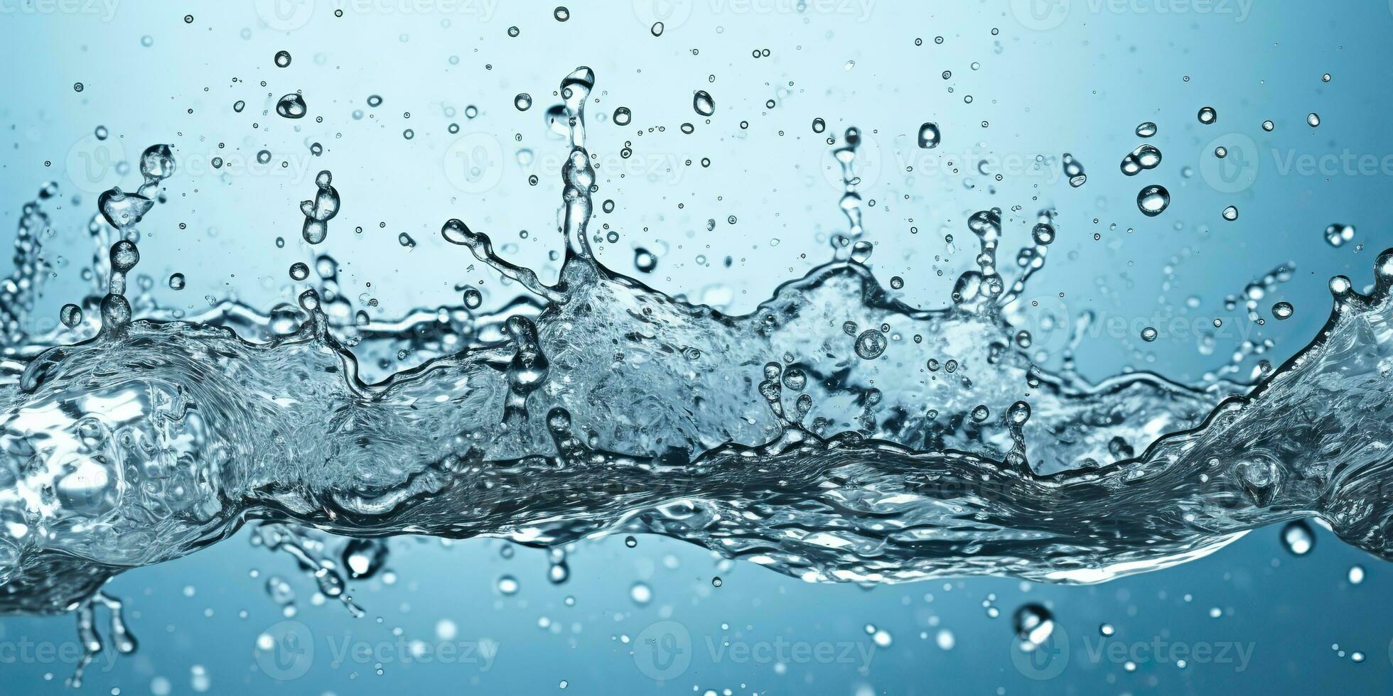 AI Generated. AI Generative. Fresh water splash drop bubble clean sea ocean background ...