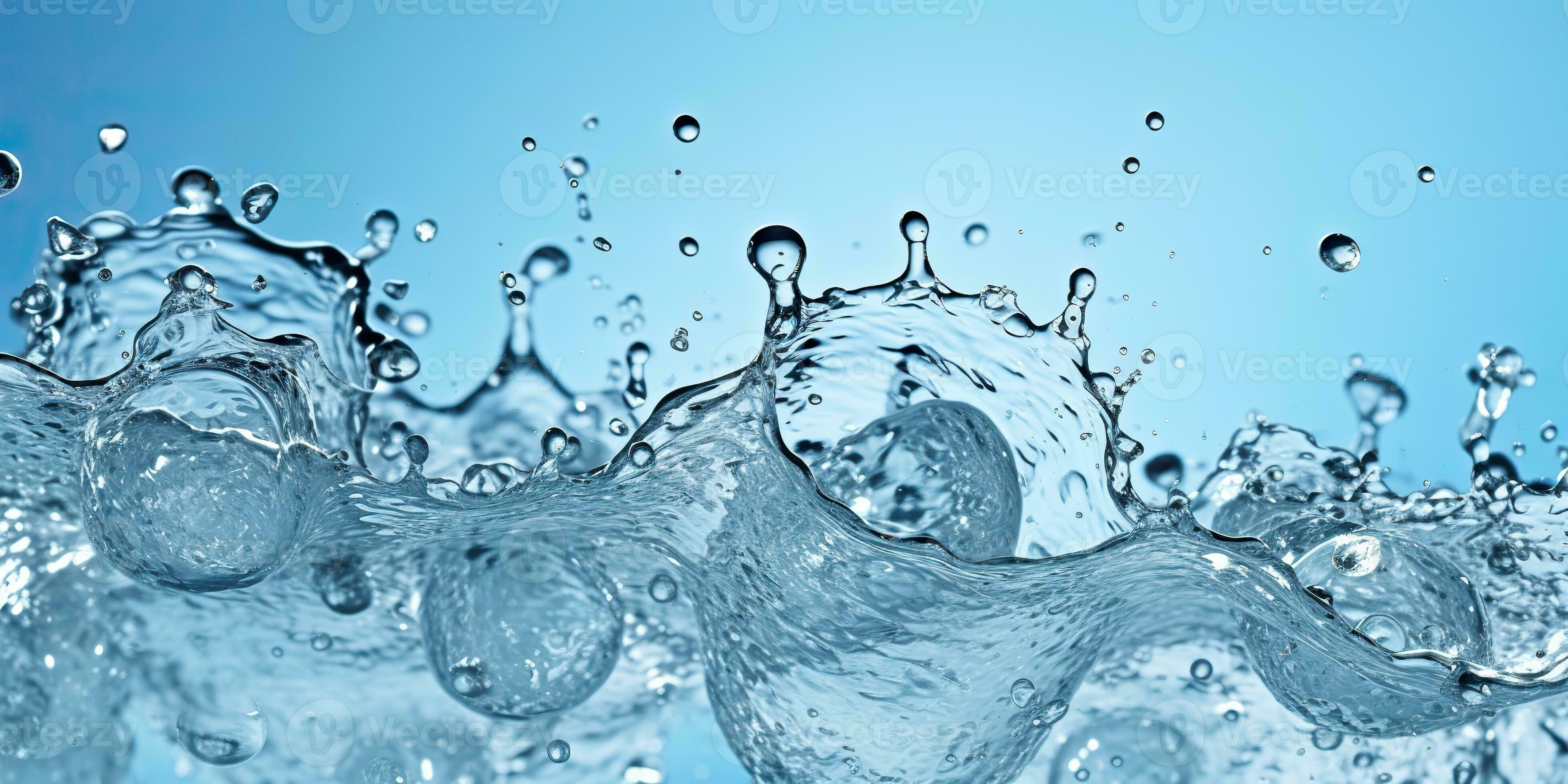 AI Generated. AI Generative. Fresh water splash drop bubble clean sea ocean background ...