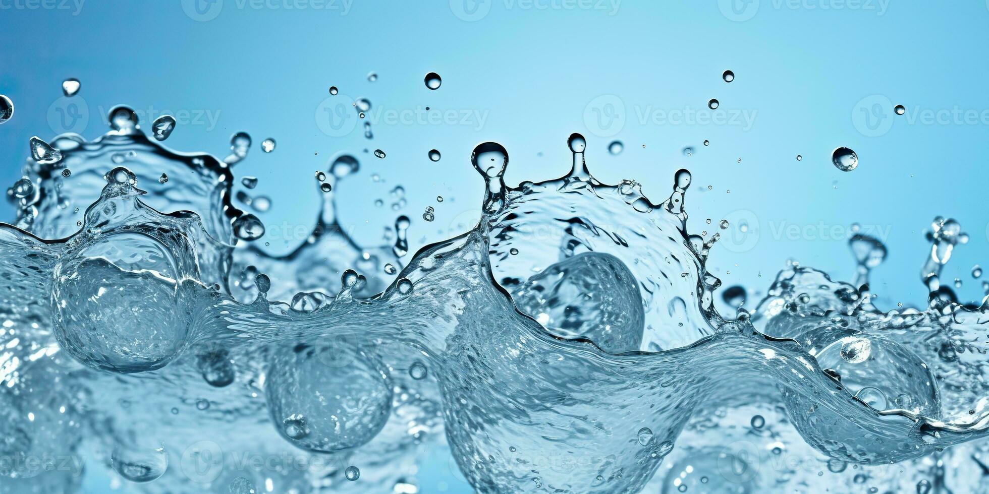 AI Generated. AI Generative. Fresh water splash drop bubble clean sea ocean background ...