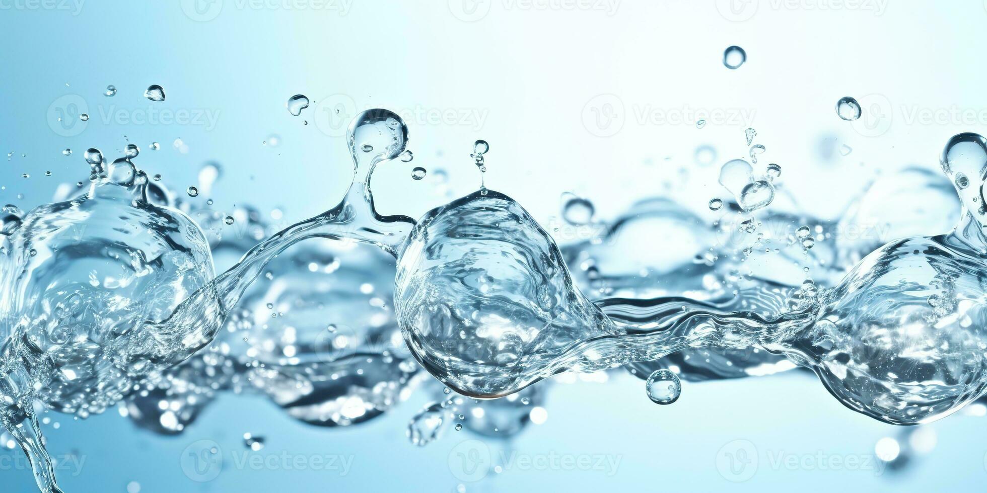 AI Generated. AI Generative. Fresh water splash drop bubble clean sea ocean background ...
