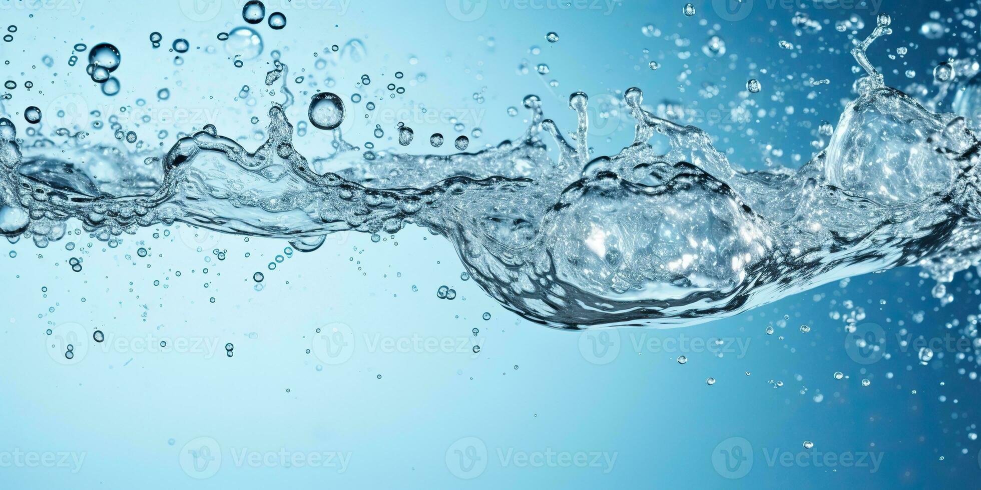 AI Generated. AI Generative. Fresh water splash drop bubble clean sea ocean background ...