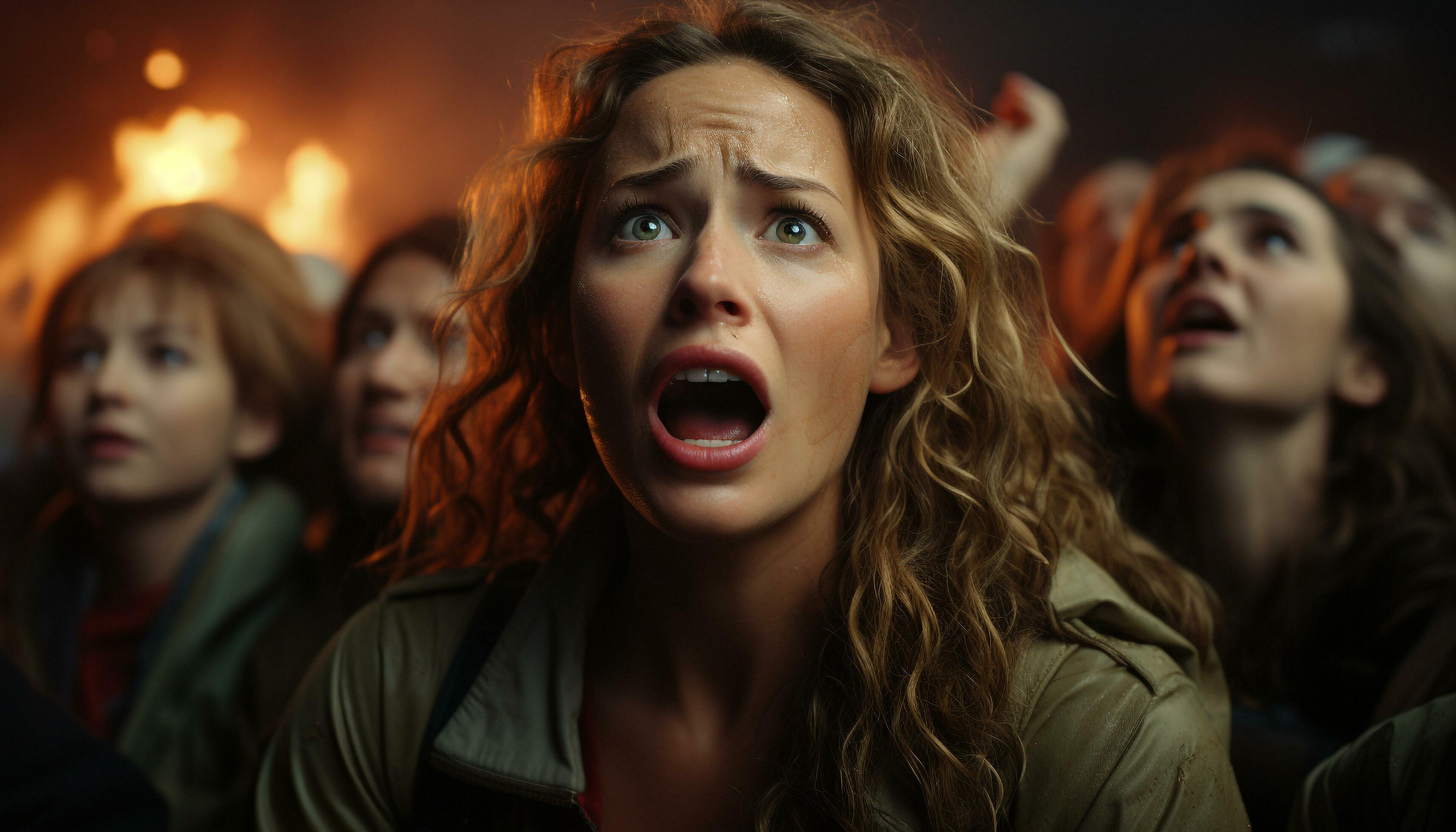 Woman Screaming In Horror Woman Screaming In Horror