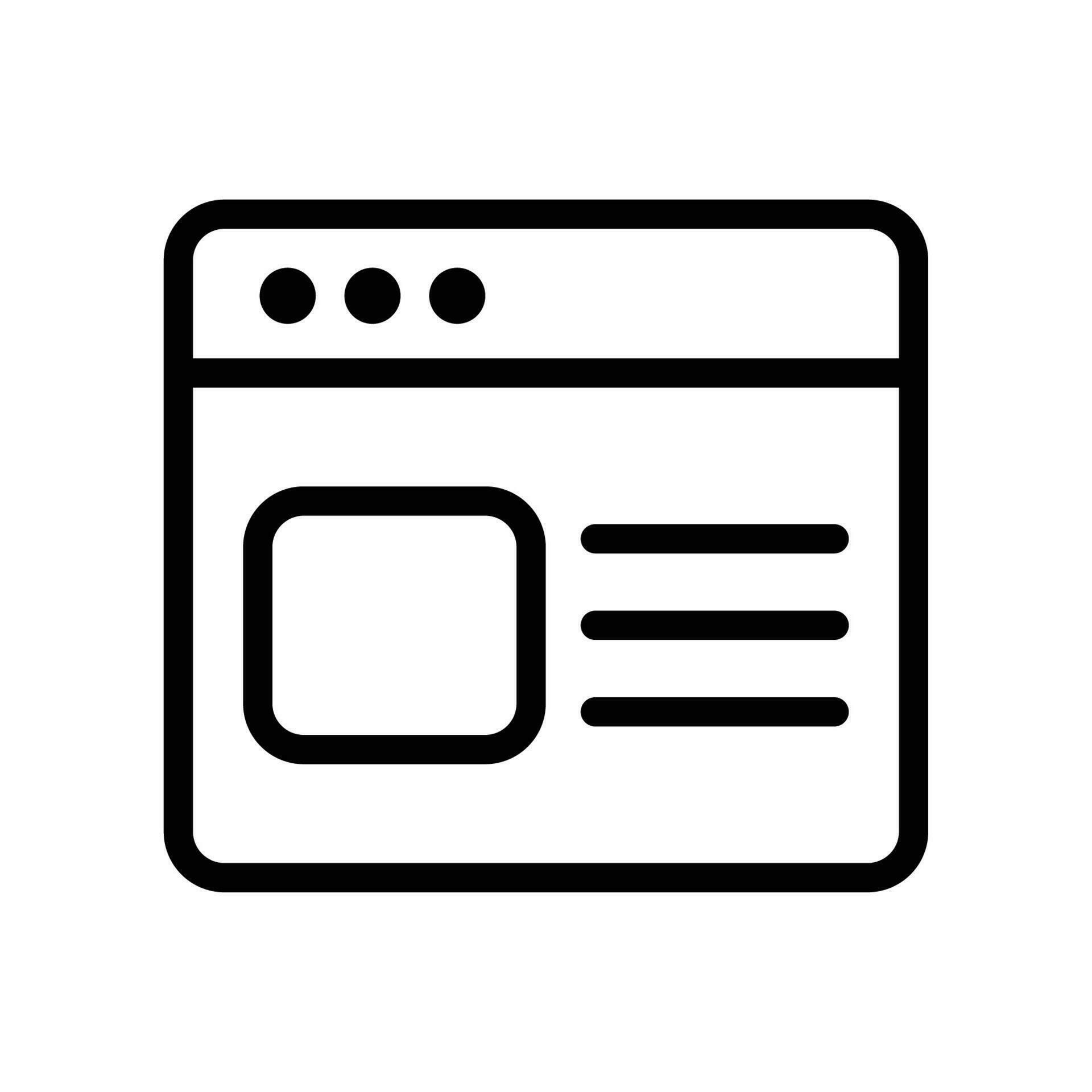 Window icon vector. Web browser, website, computer concept design ...