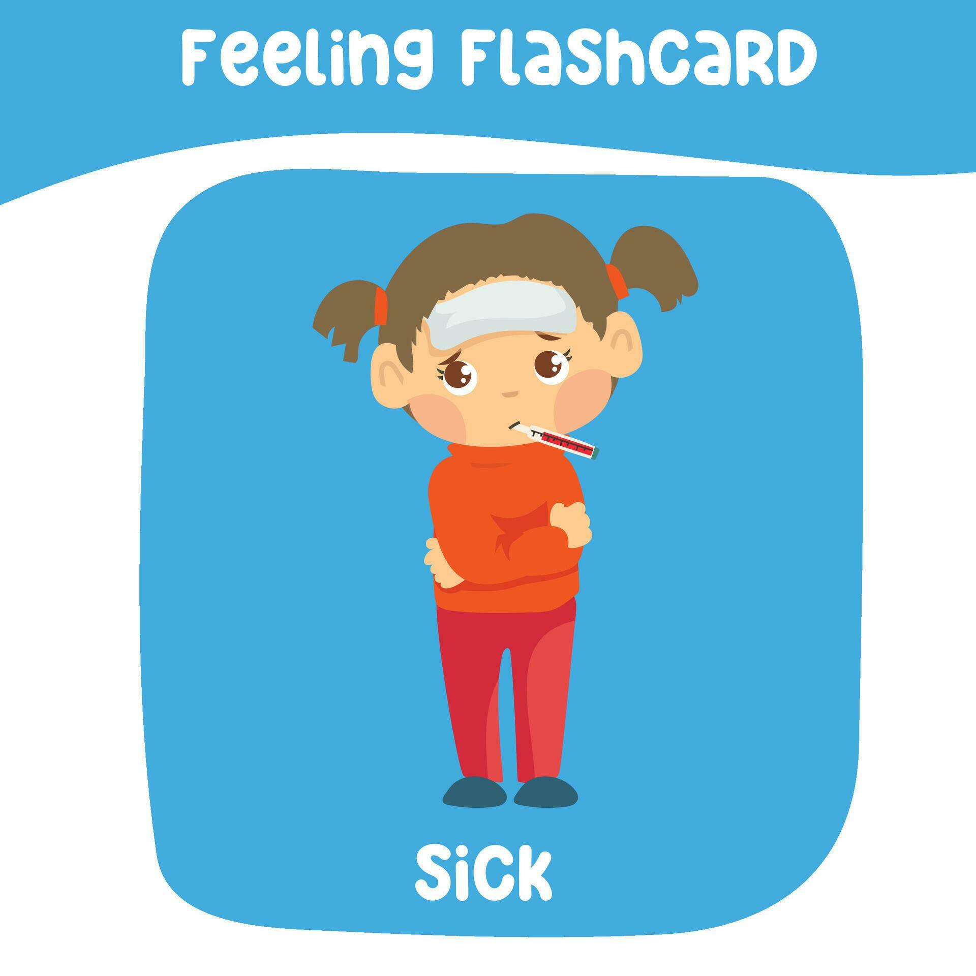 Feelings flashcard collection. Cute feeling flashcard collection ...