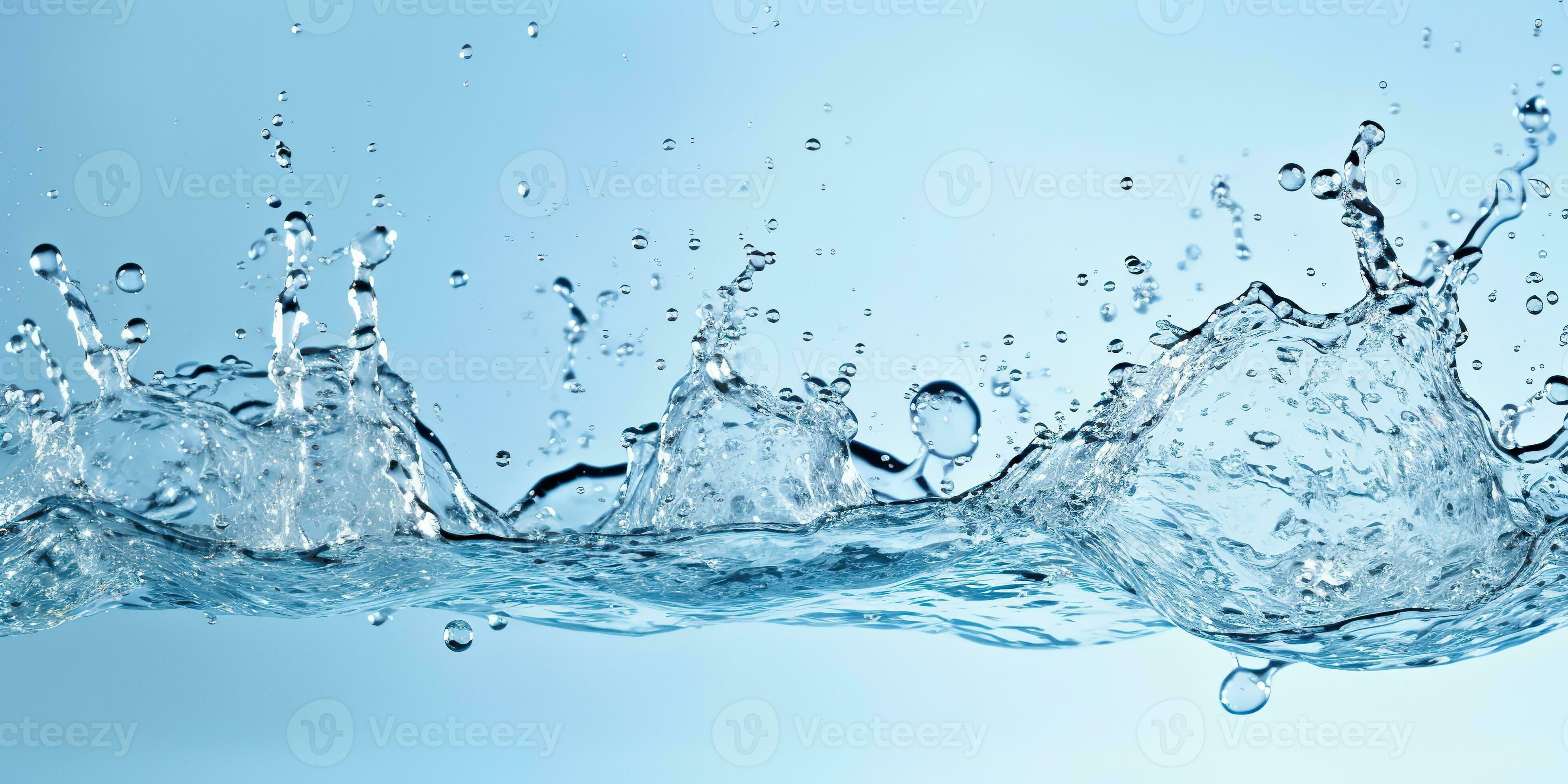 AI Generated. AI Generative. Fresh water splash drop bubble clean sea ocean background ...