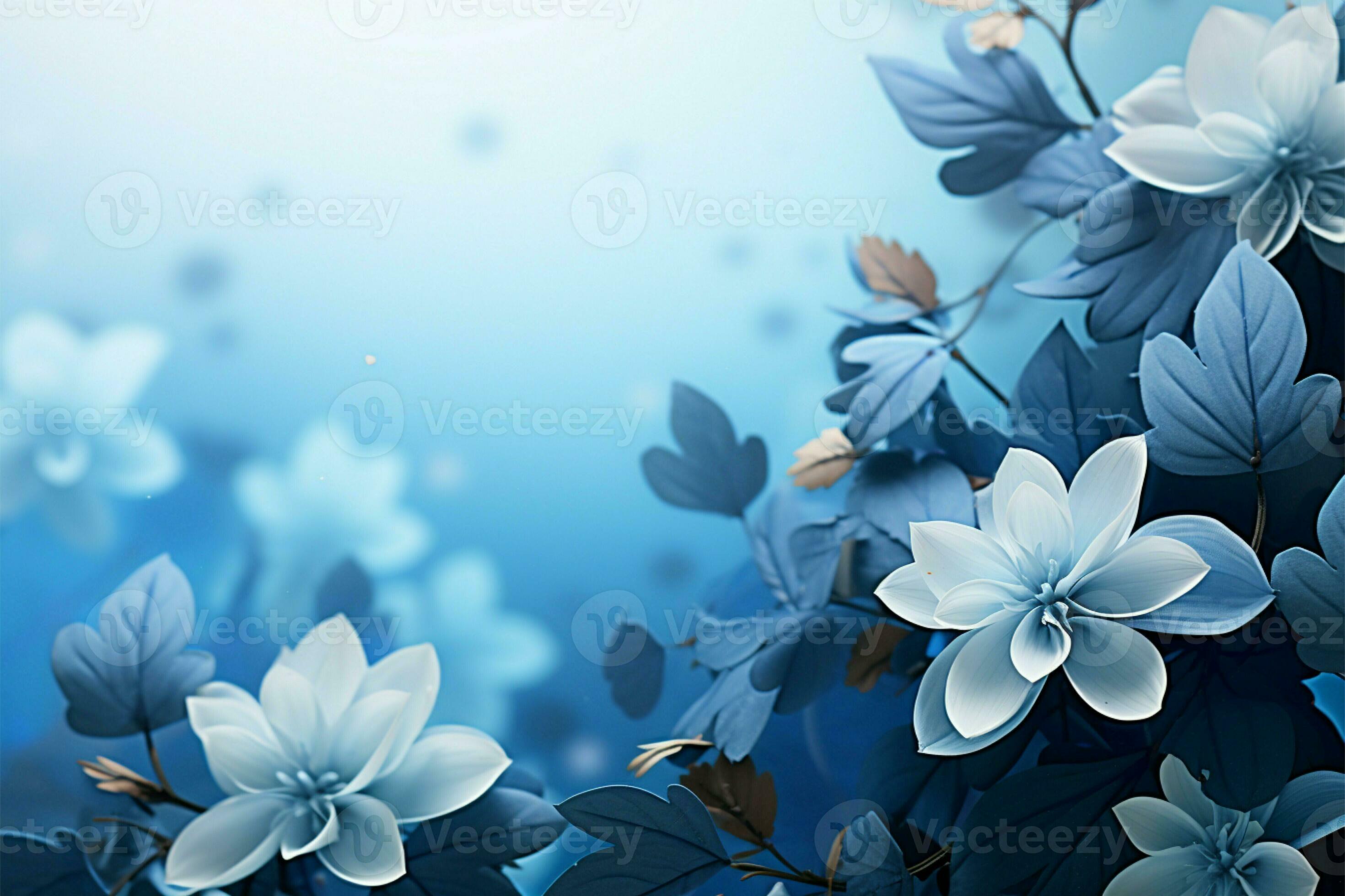 A collection of beautiful blue flower backgrounds AI Generated 29496040 ...