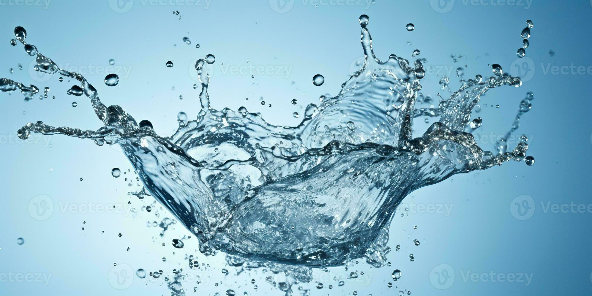 AI Generated. AI Generative. Fresh water splash drop bubble clean sea ocean background ...