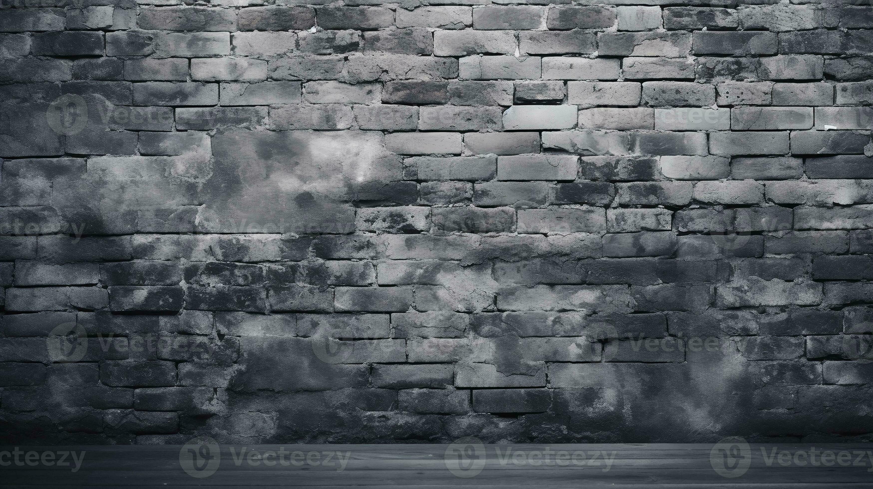 Gray brick wall background with ample copy space for versatile design ...