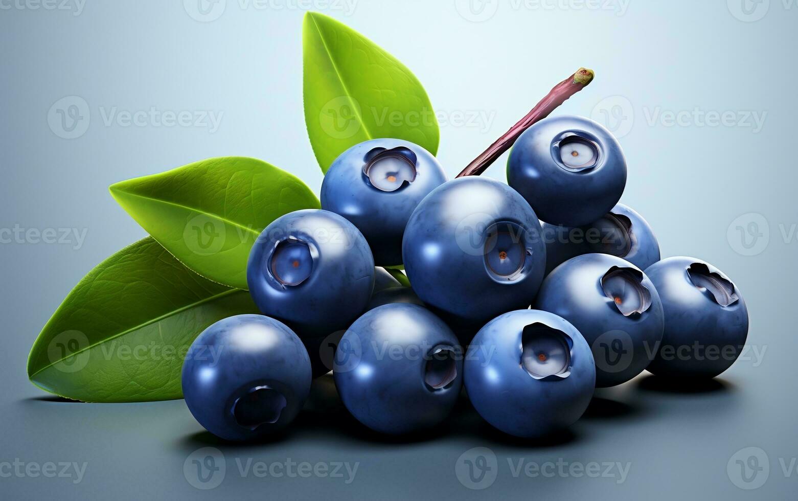 Vibrant and minimalist representation of realistic blueberries ...