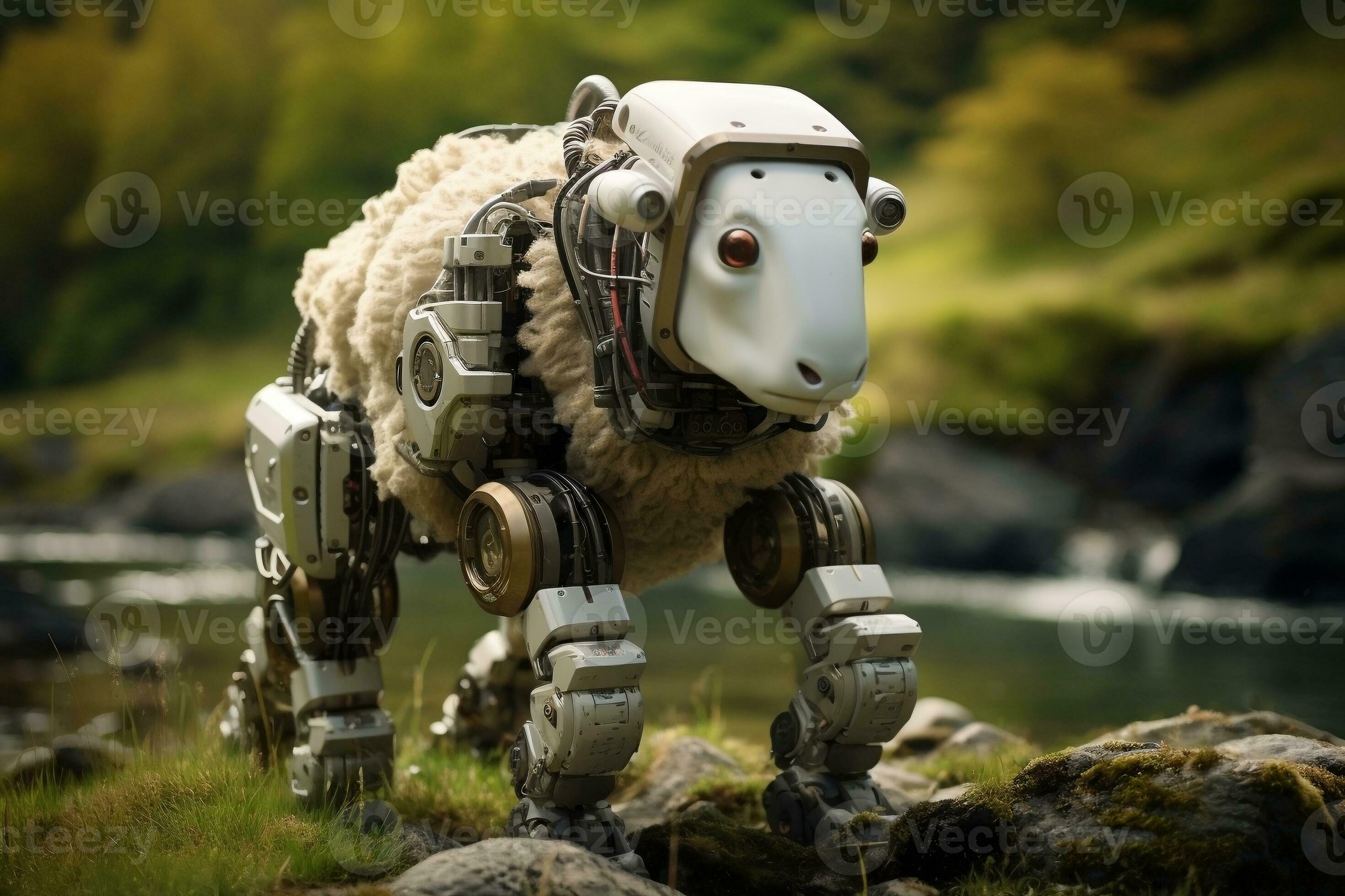 Robotic Wildlife - Exploring Robot Sheep in Natural Habitat. Generative ...