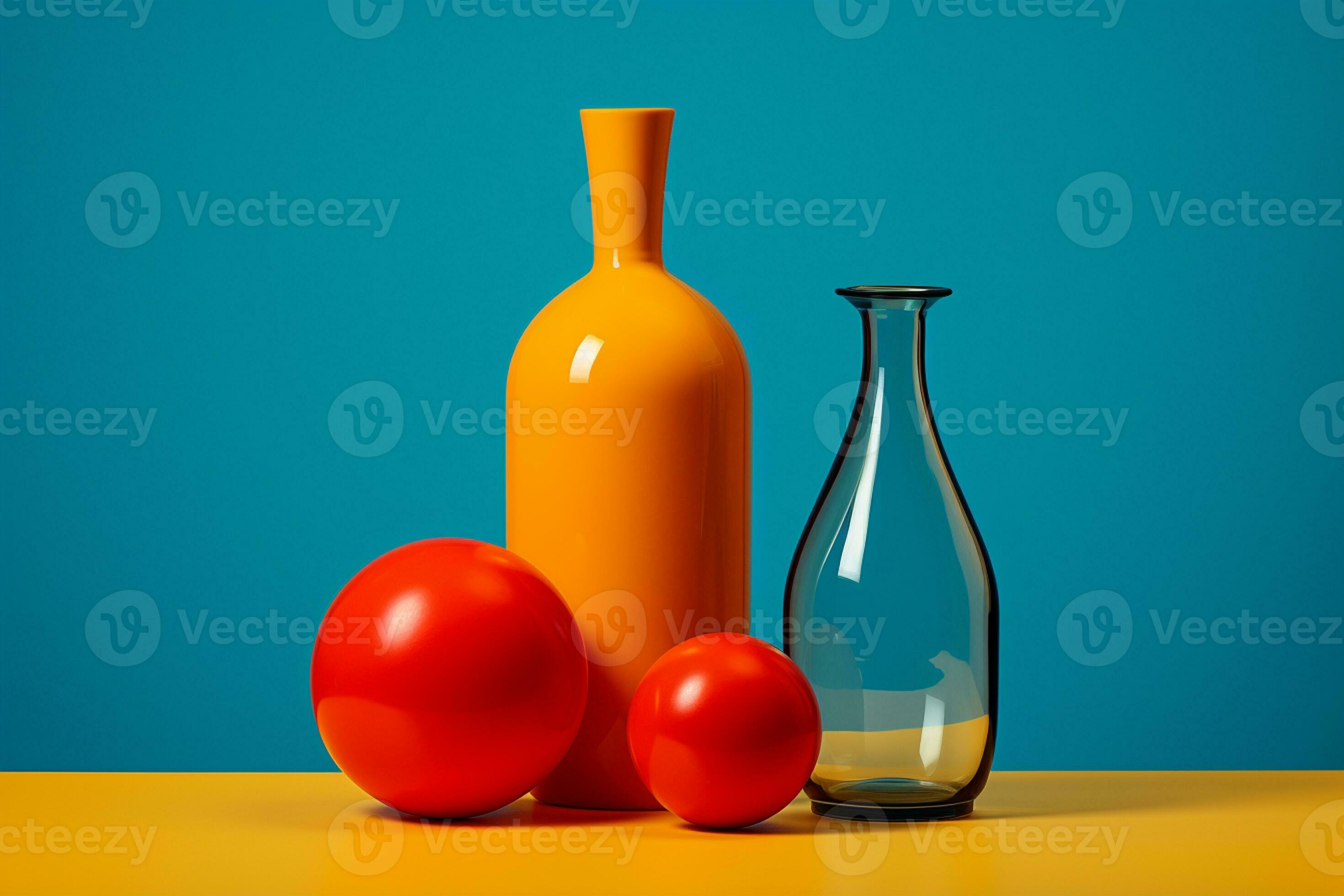 Still Life with Bold Colored Objects. Generative By Ai 29507248 Stock ...