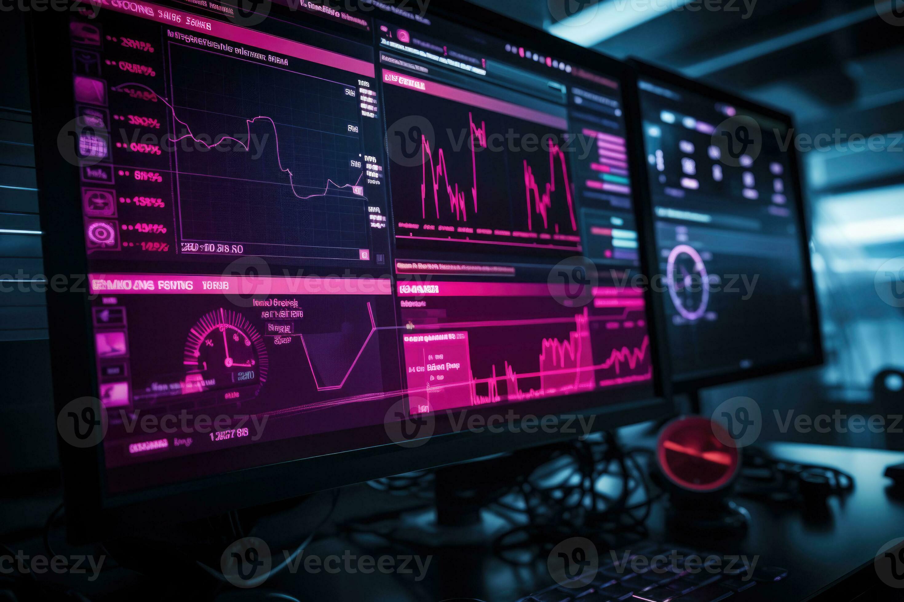 Data science. Scientist computing, analysing and visualizing complex ...