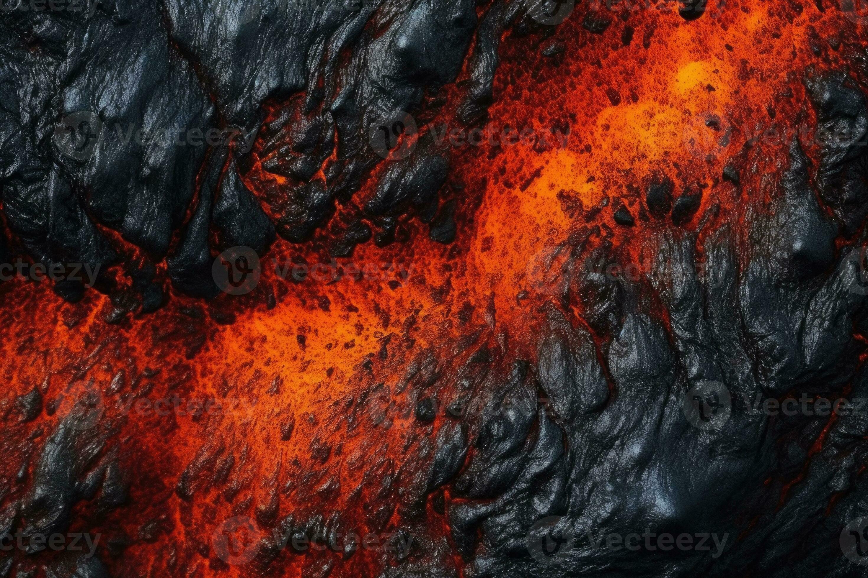 Close up of a lava flow of volcano. Generative AI 29511048 Stock Photo ...
