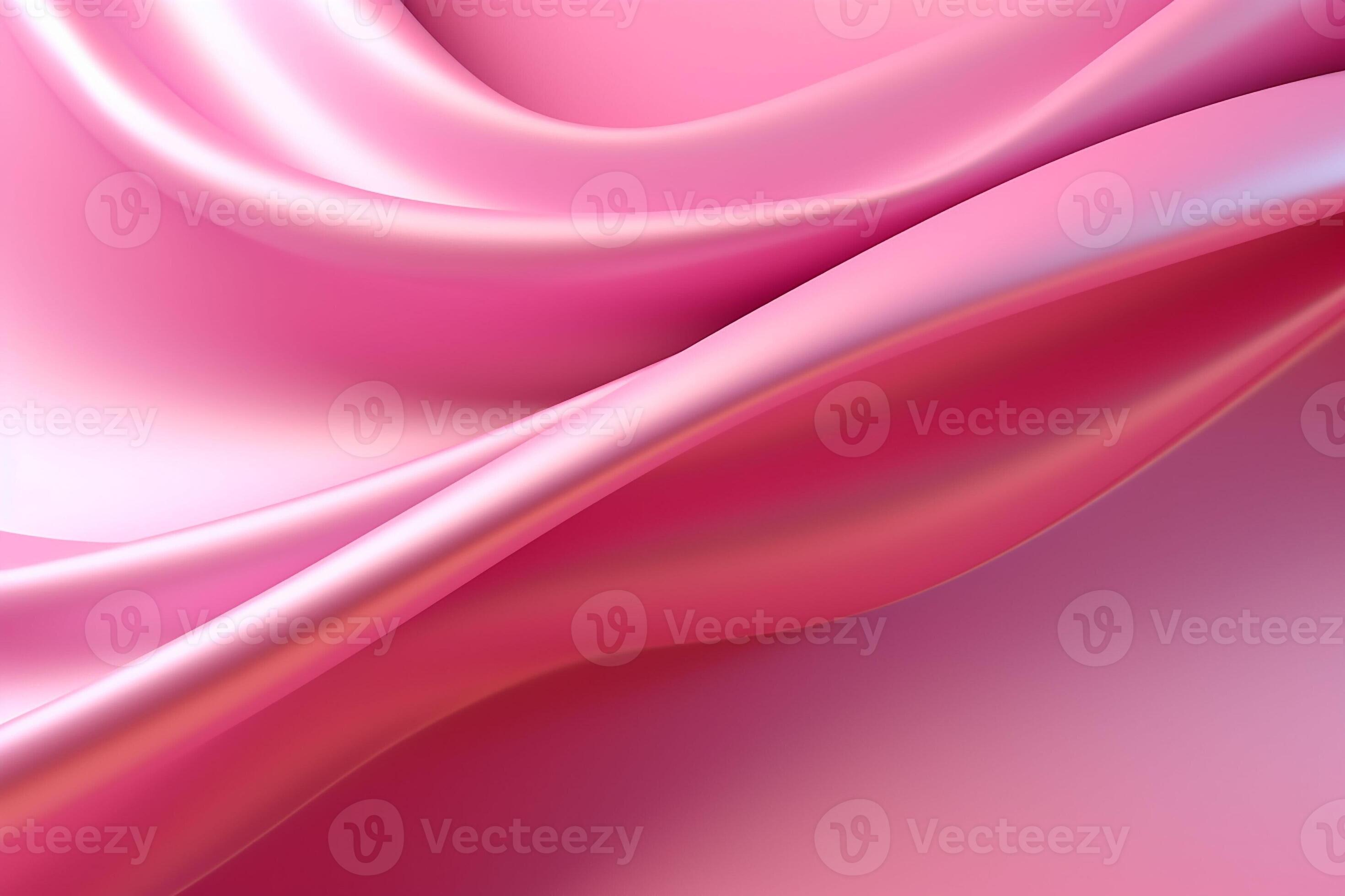 abstract pink background with smooth wavy lines. 3d render. ai ...