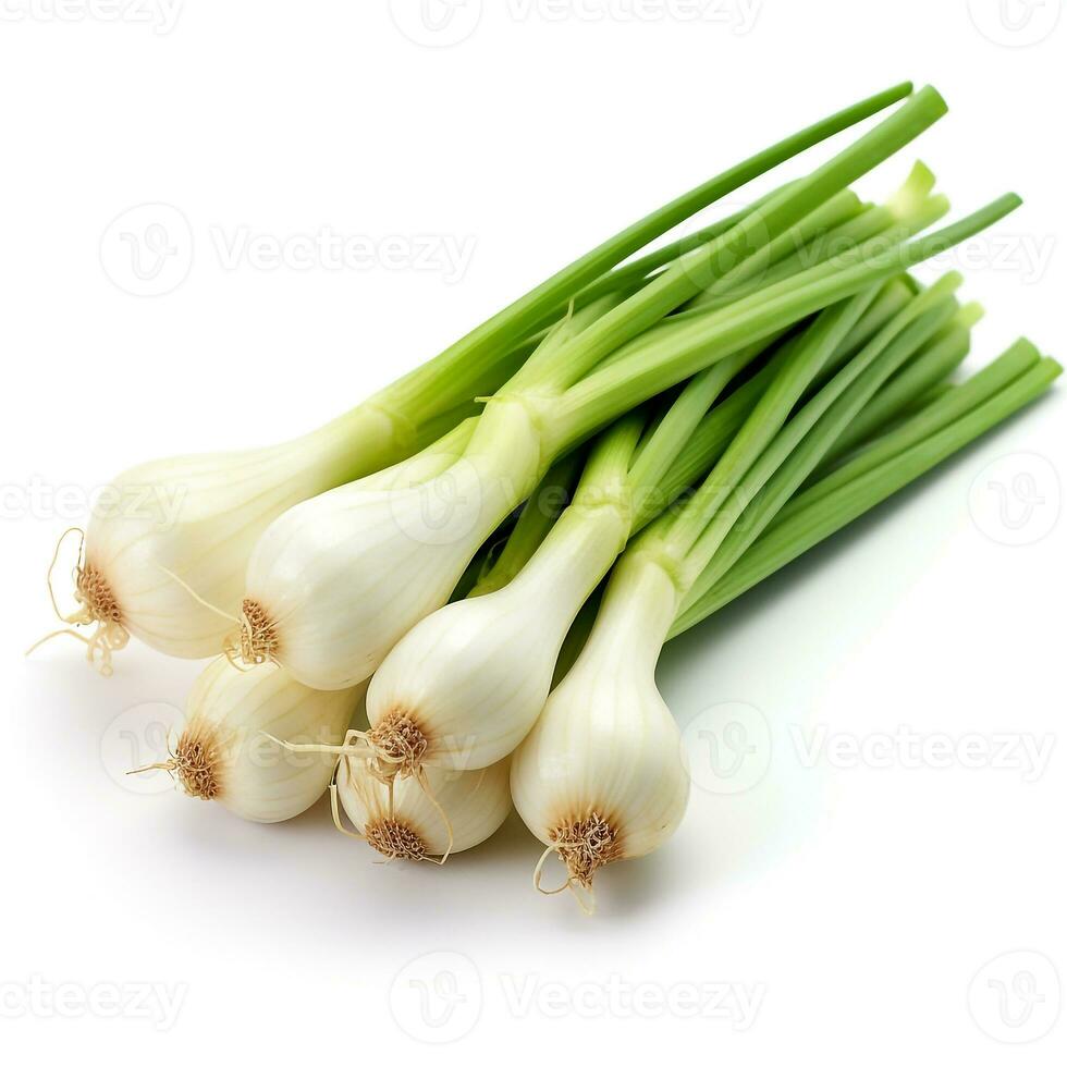 Spring onion isolated on white background .Generative Ai. 29552298 ...