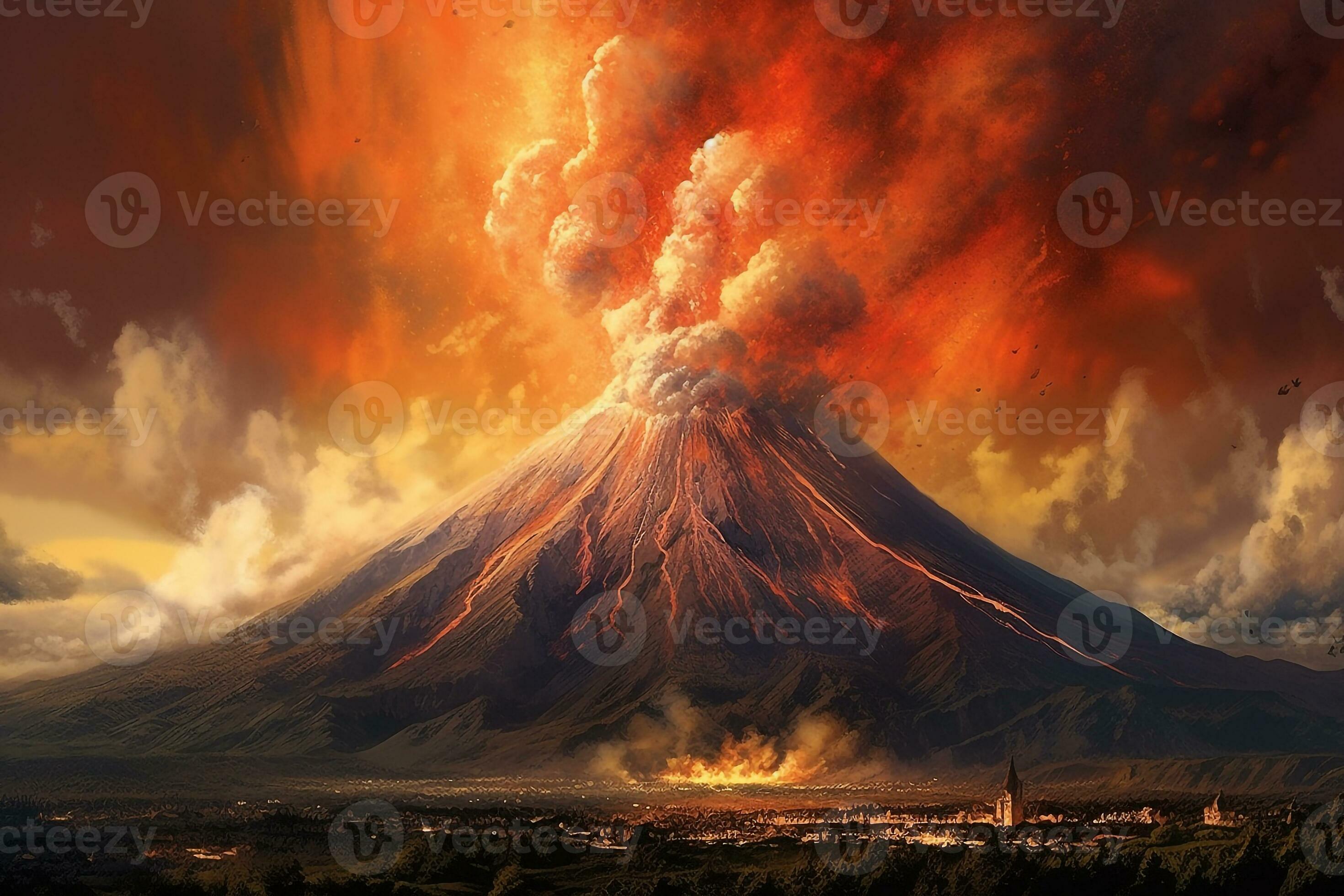 volcano eruption.Generative Ai. 29553809 Stock Photo at Vecteezy