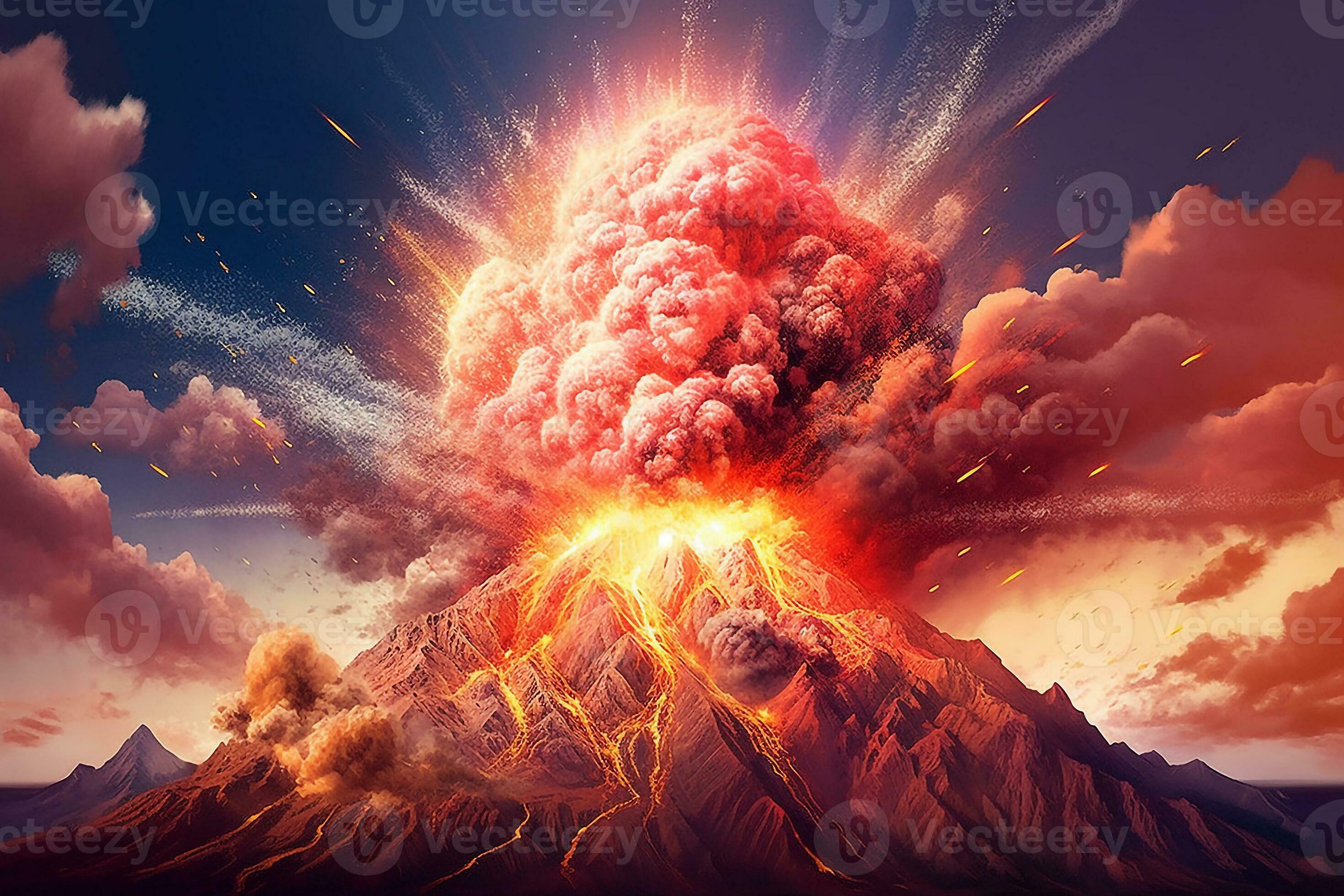 volcano eruption.Generative Ai. 29554044 Stock Photo at Vecteezy