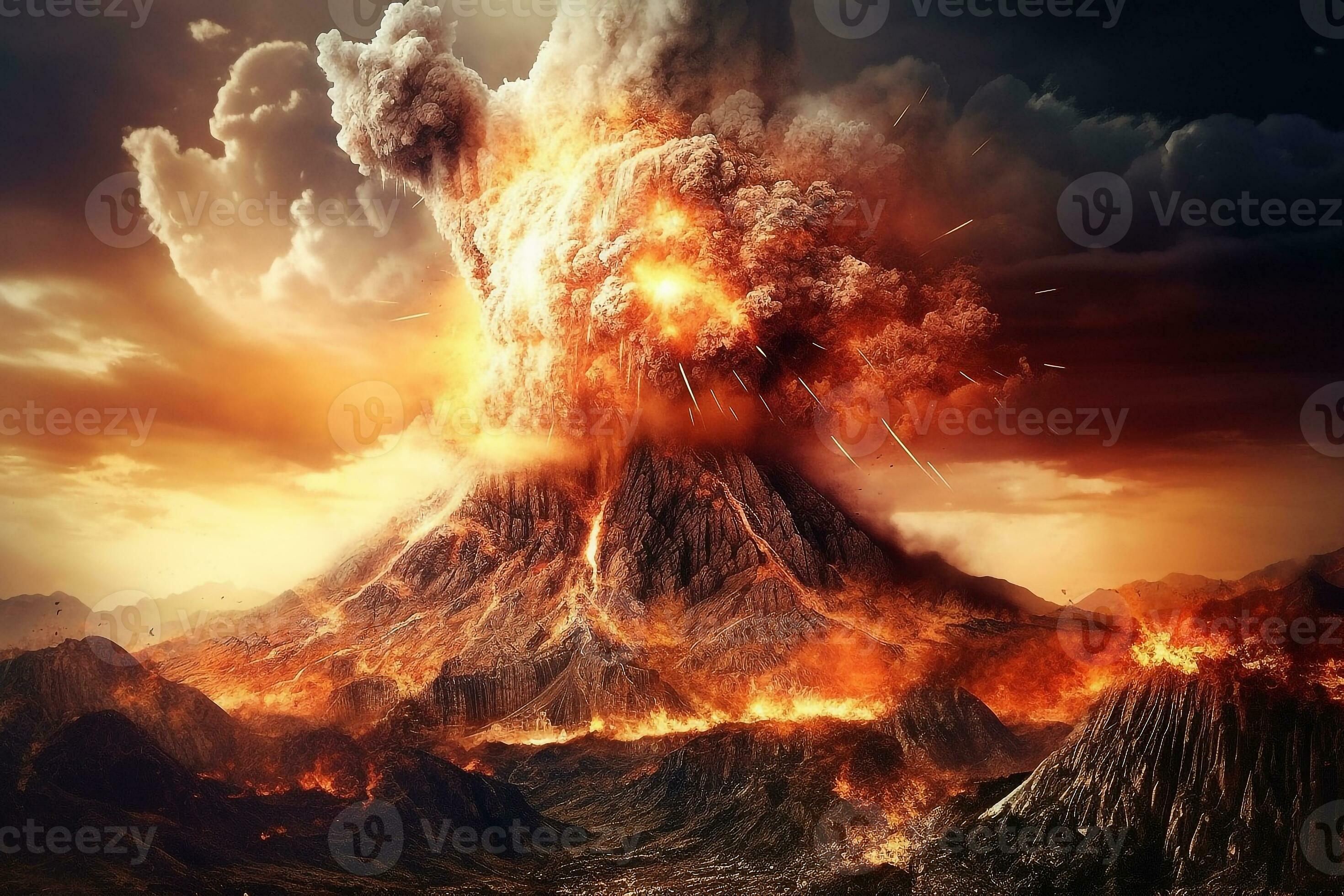 volcano eruption.Generative Ai. 29554062 Stock Photo at Vecteezy