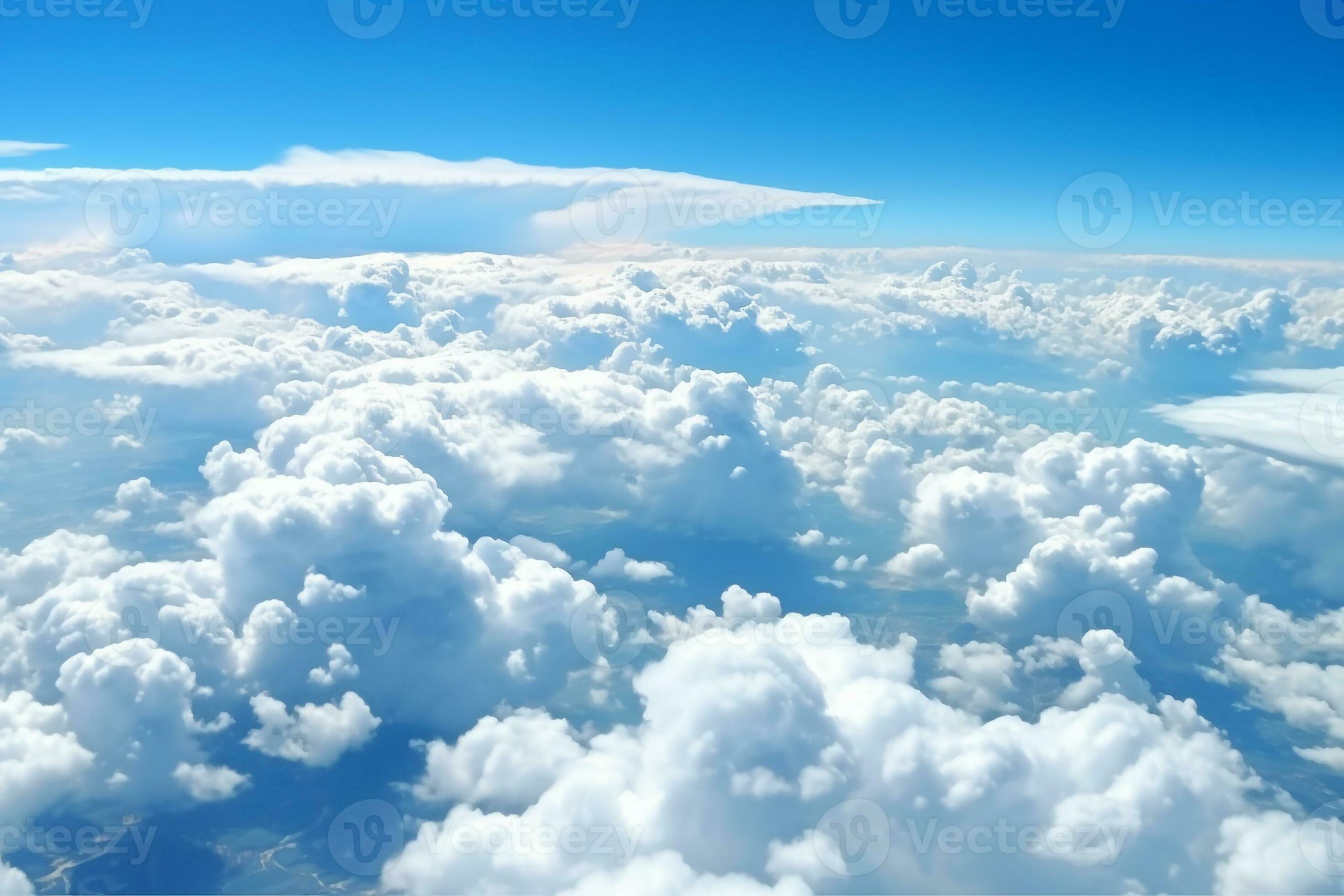 Beautiful blue sky with clouds.Generative Ai. 29554689 Stock Photo at ...