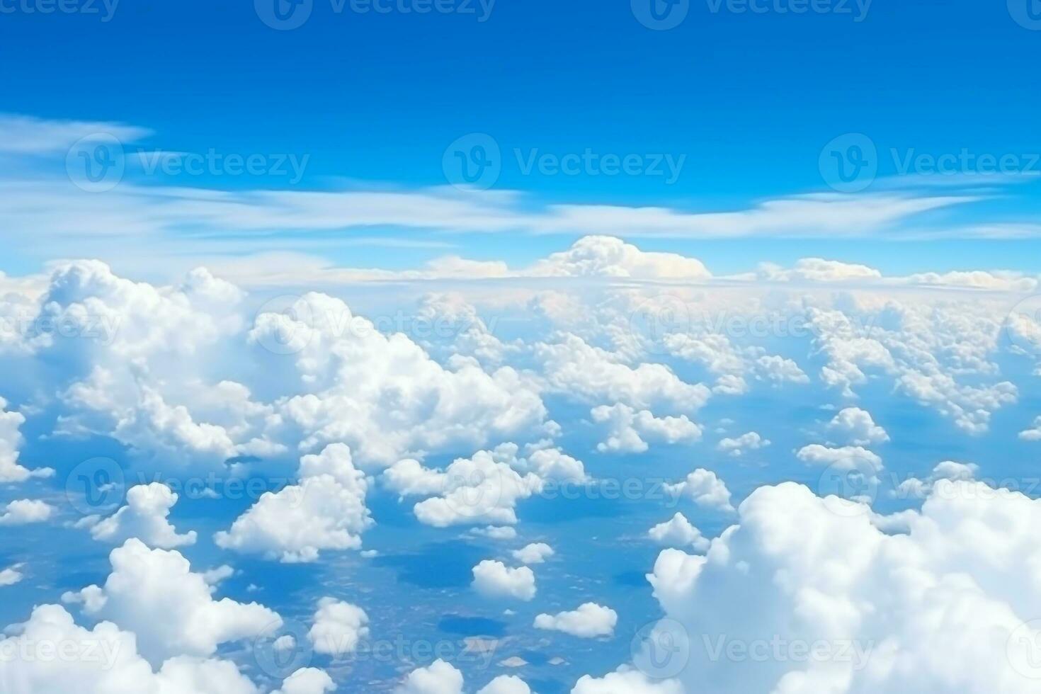 Beautiful blue sky with clouds.Generative Ai. 29554733 Stock Photo at ...