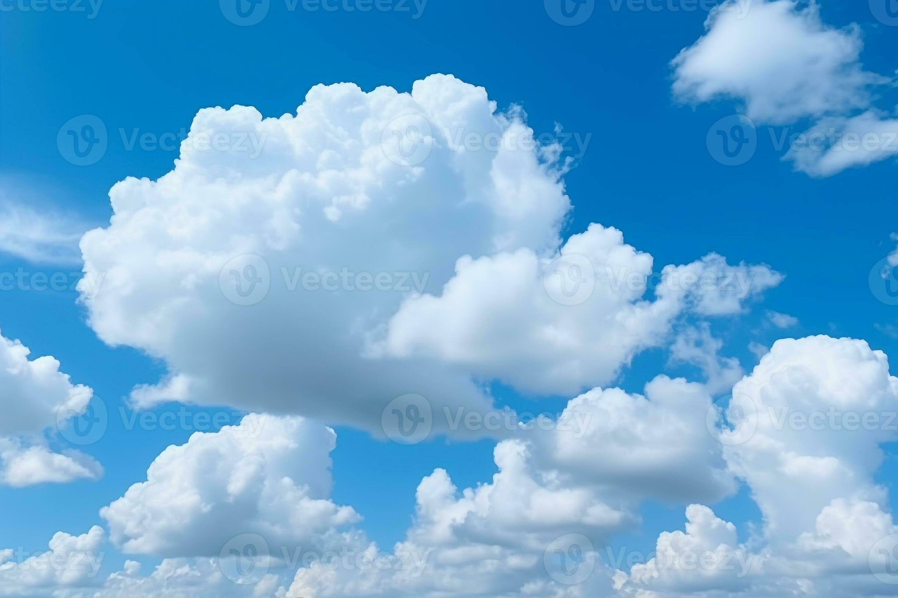 Beautiful blue sky with clouds.Generative Ai. 29554745 Stock Photo at ...