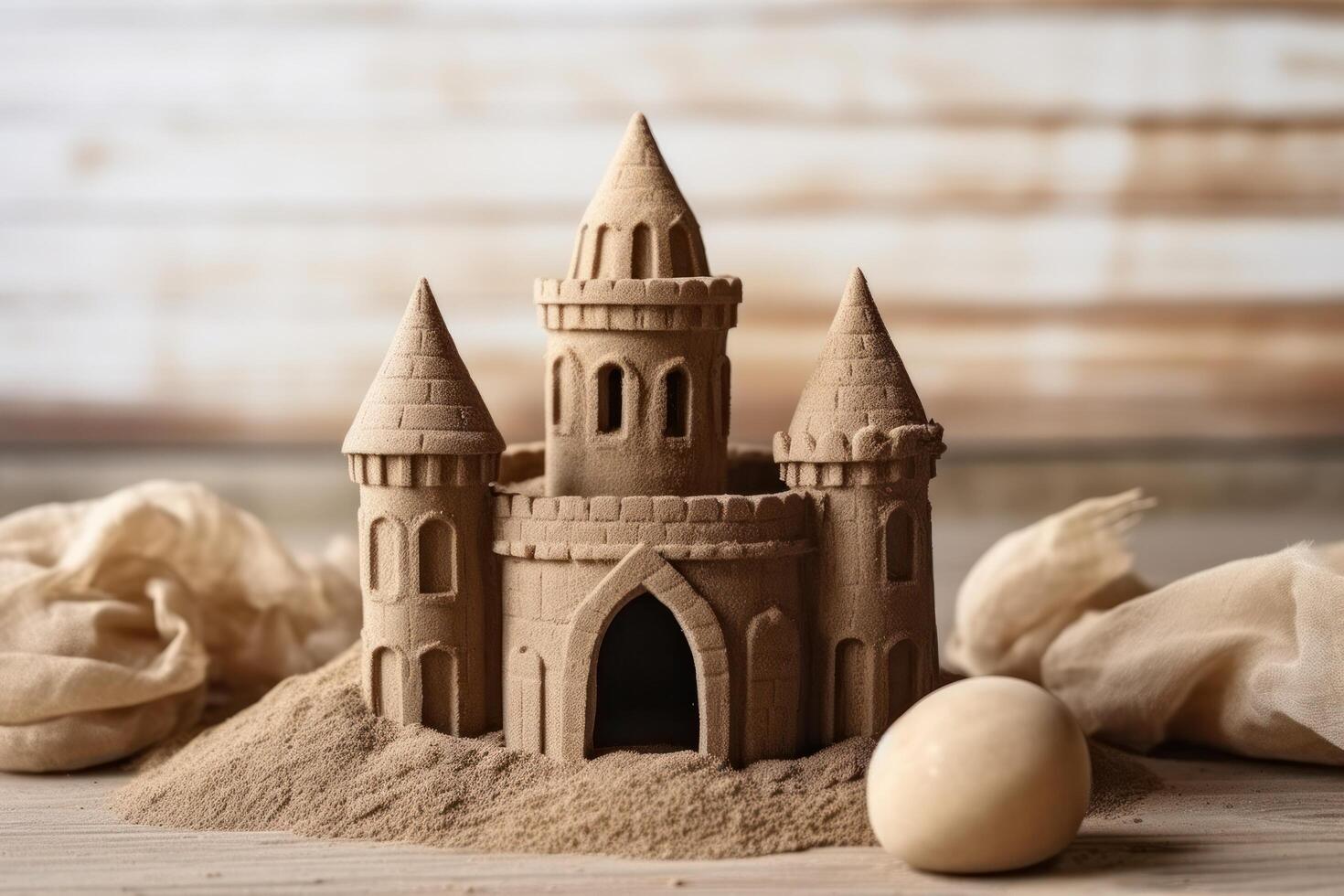 Building a sand castle 29559878 Stock Photo at Vecteezy