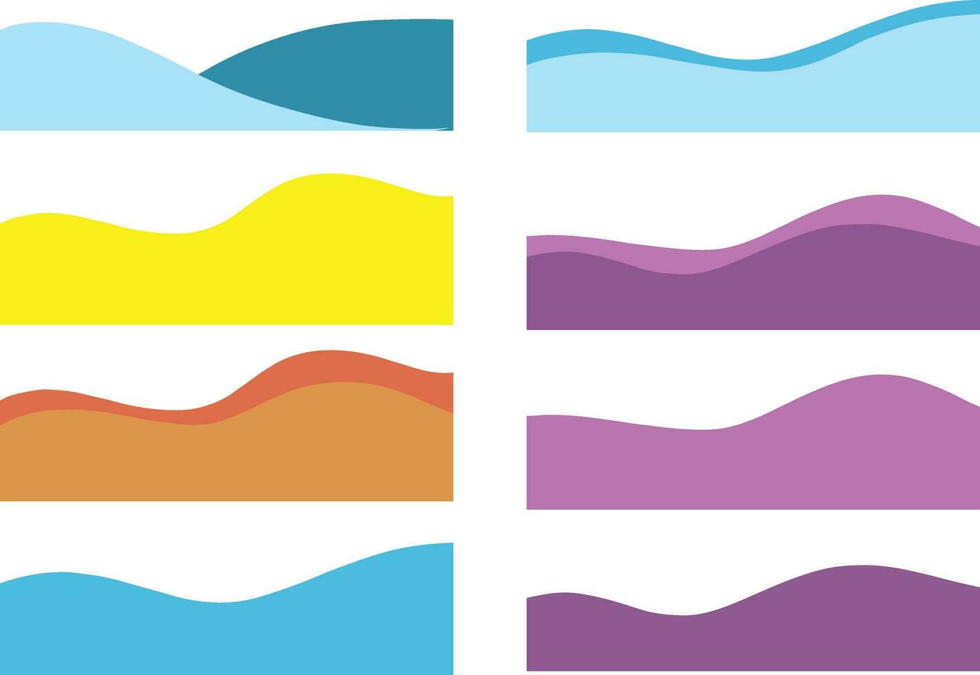 set of wave border abstract 29566532 Vector Art at Vecteezy